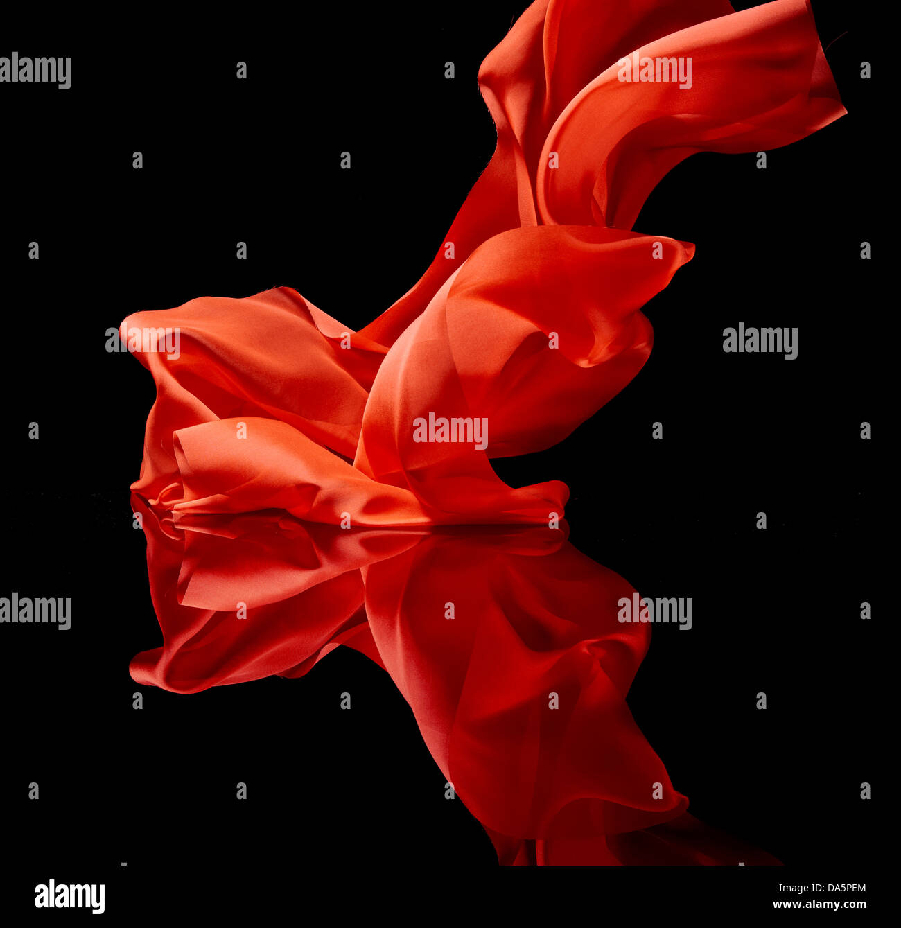 chiffon floating fabric blowing wind falling frozen pretty shapes Stock ...