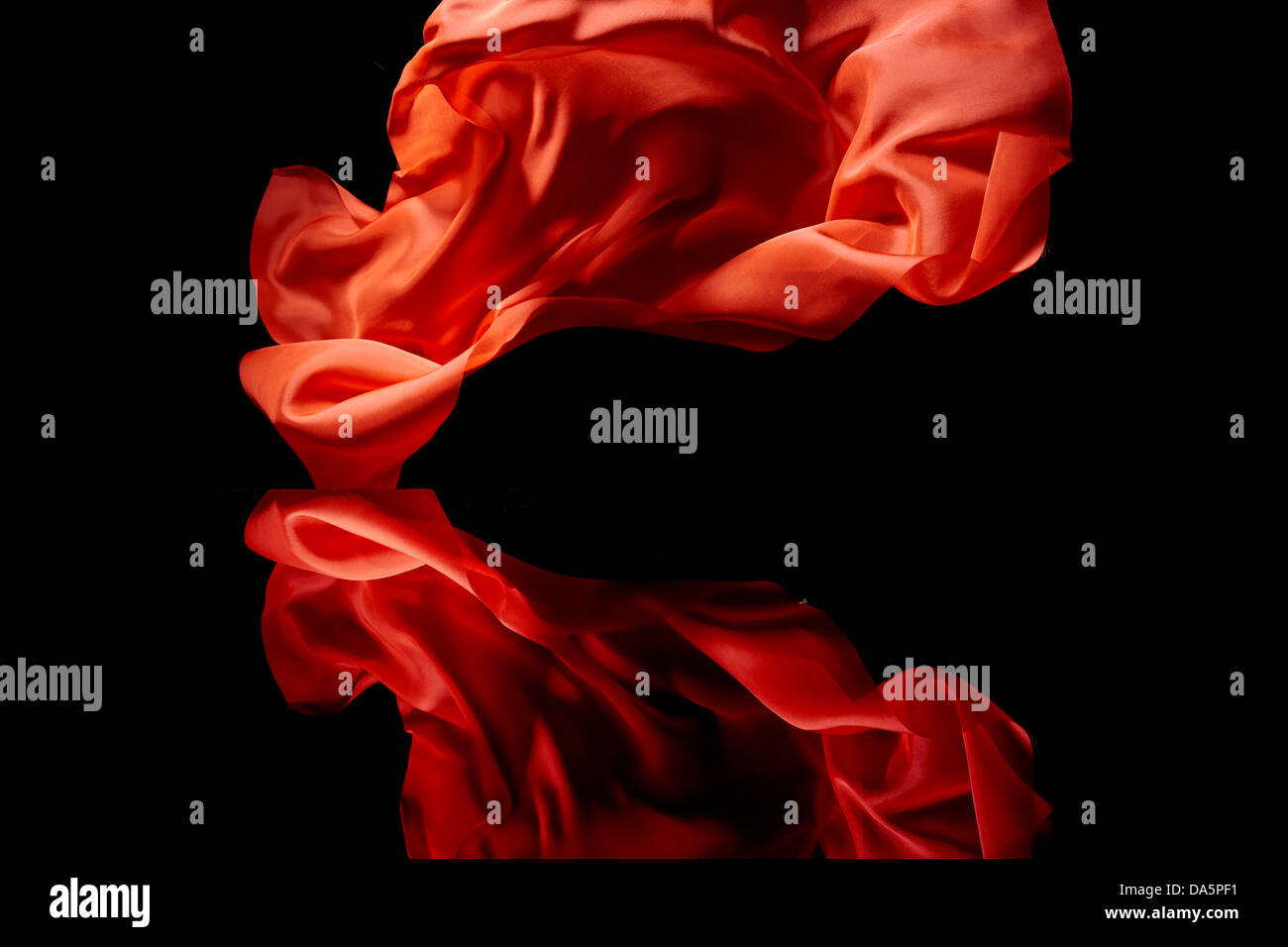 chiffon floating fabric blowing wind falling frozen pretty shapes Stock ...