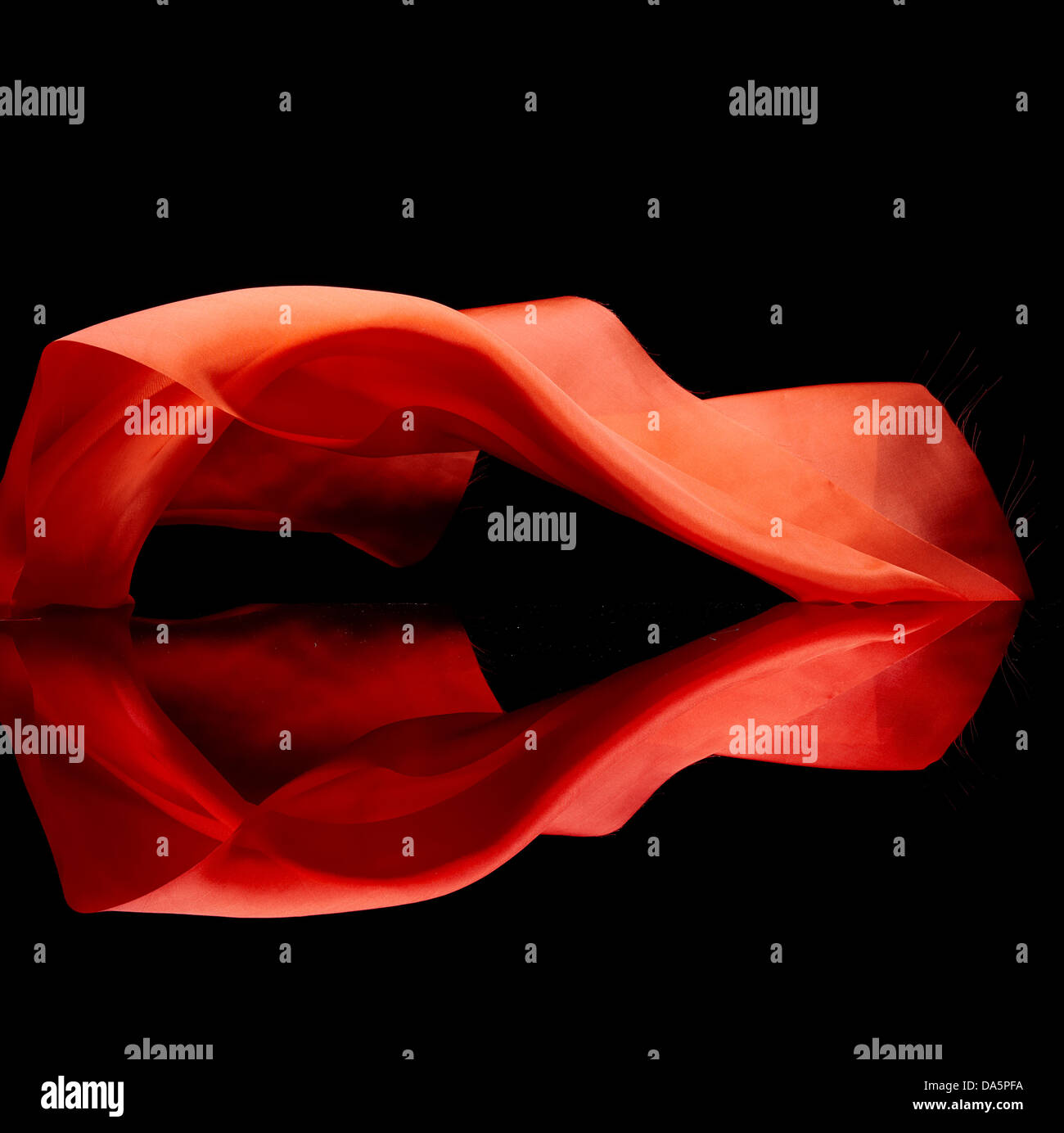 chiffon floating fabric blowing wind falling frozen pretty shapes Stock ...