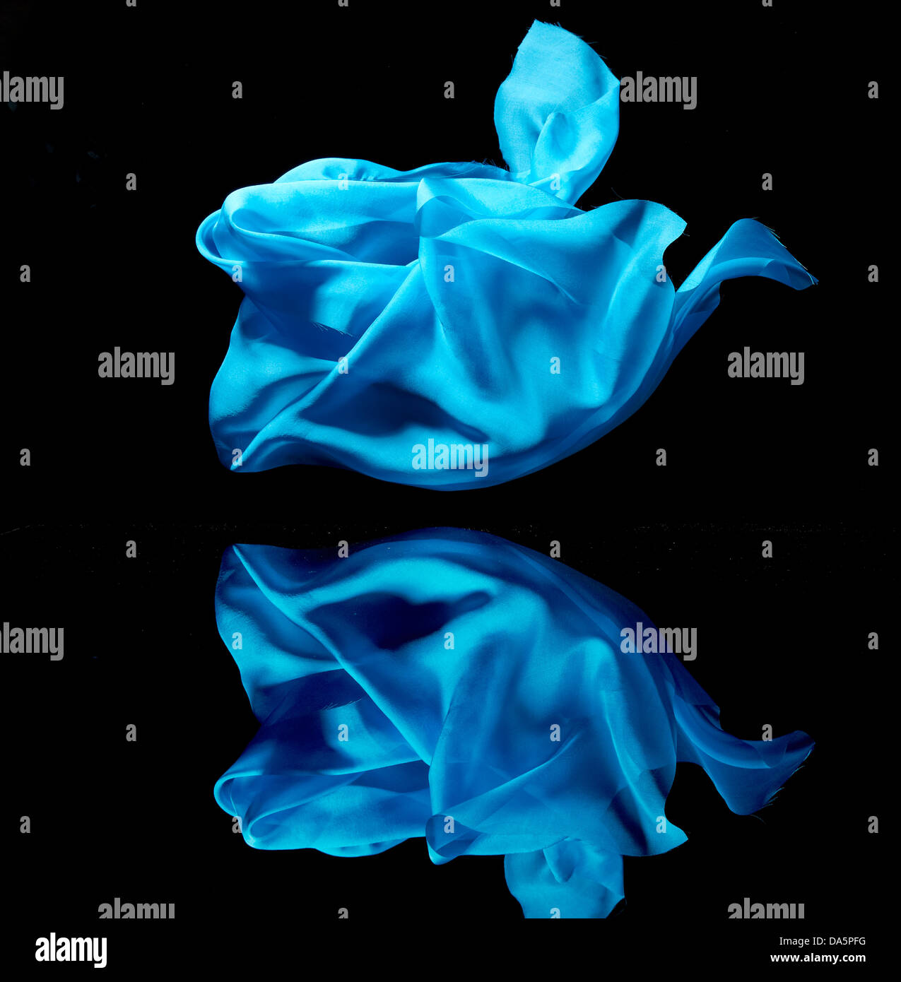 chiffon floating fabric blowing wind falling frozen pretty shapes Stock ...