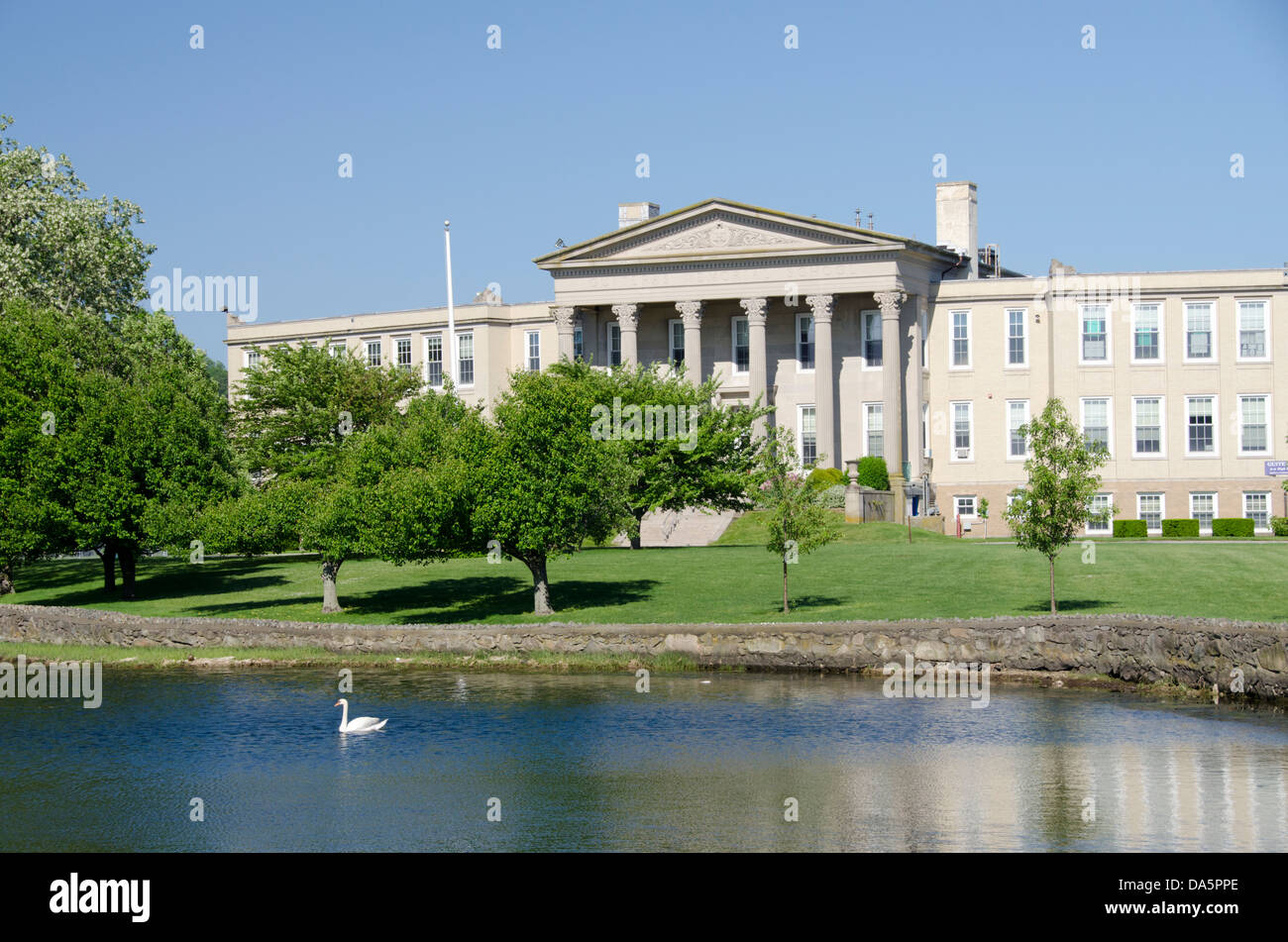 New England, Rhode Island, Bristol. Historic Guiteras Memorial School ...