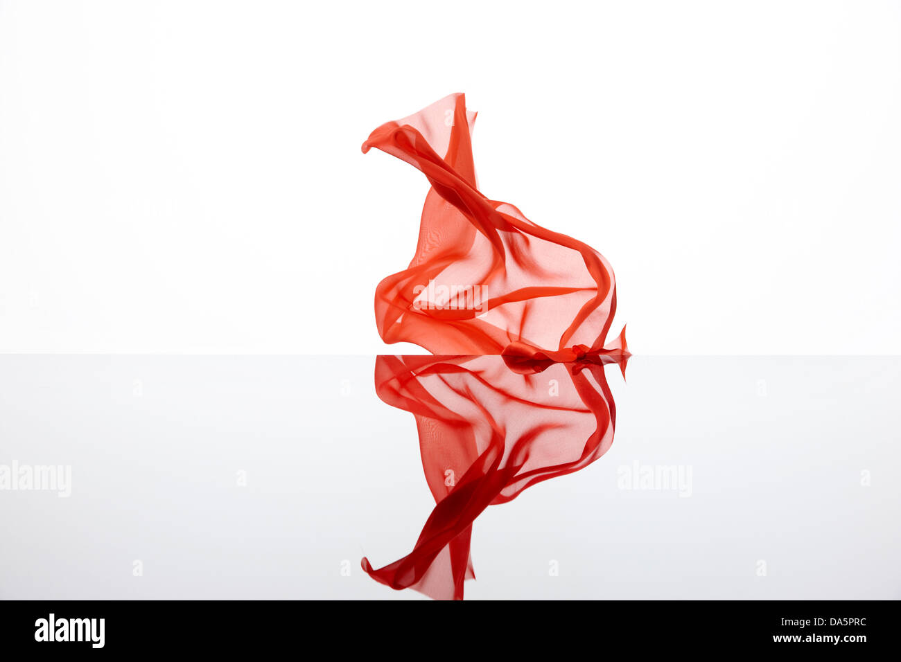 chiffon floating fabric blowing wind falling frozen pretty shapes Stock ...