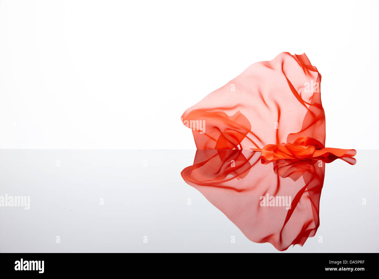 chiffon floating fabric blowing wind falling frozen pretty shapes Stock ...