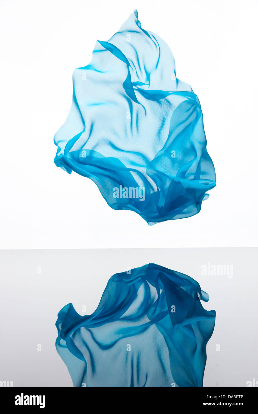 chiffon floating fabric blowing wind falling frozen pretty shapes Stock ...