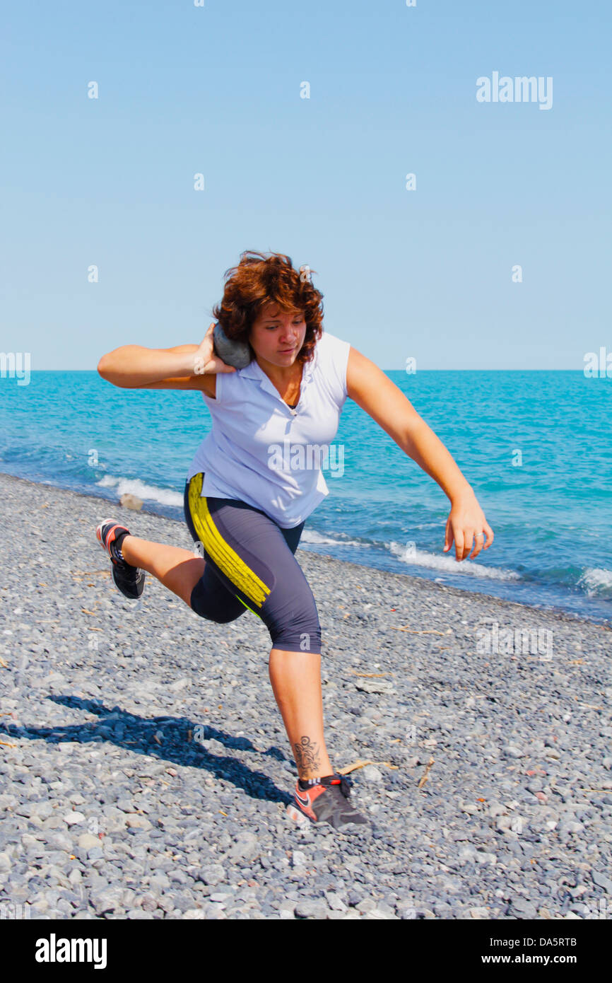 woman athlete discus thrower Stock Photo - Alamy