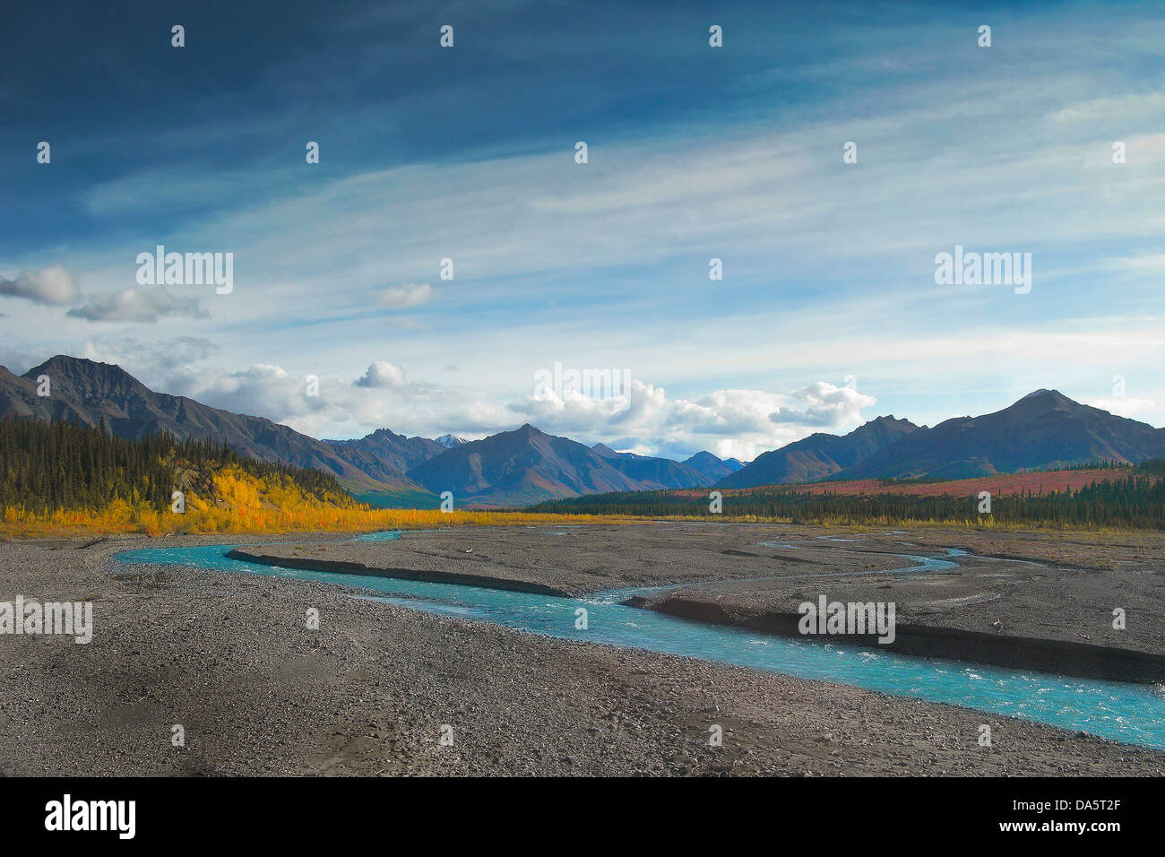 USA, United States, America, Alaska, Denali, National Park, water ...