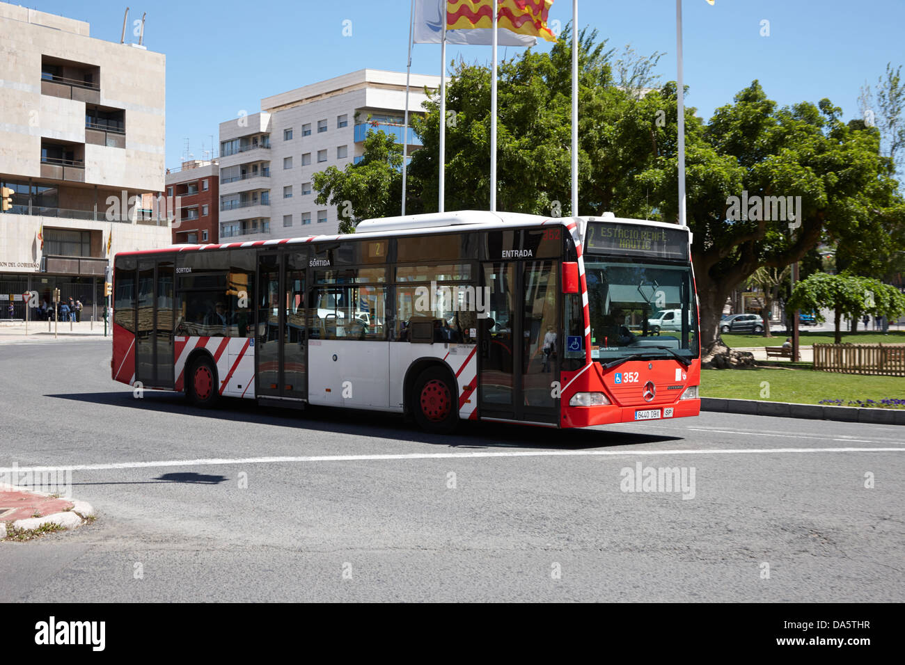 tarragona bus service on placa de la imperial tarraco catalonia spain ...