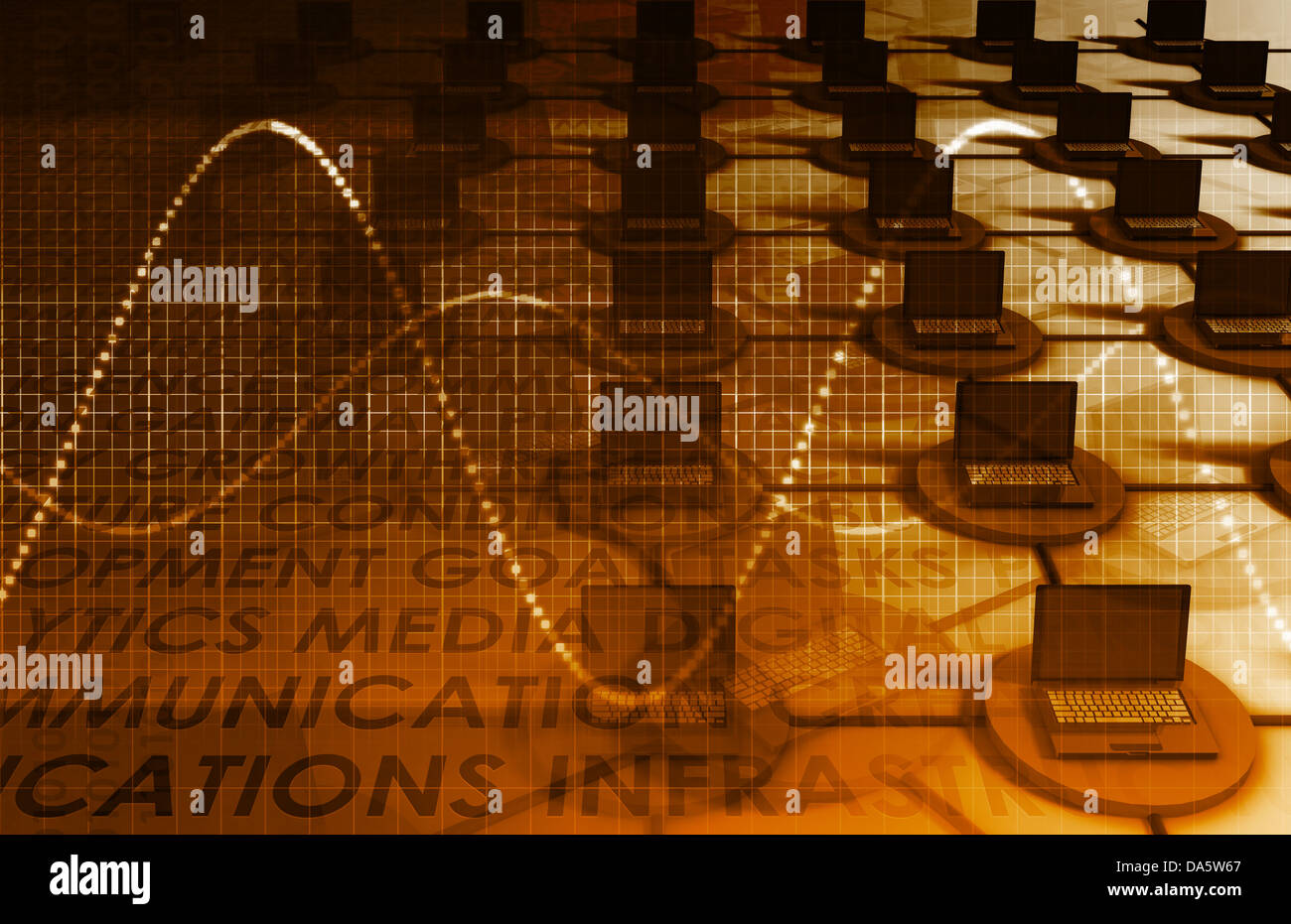 Modern Digital Economy on a Global Work Scale Stock Photo - Alamy