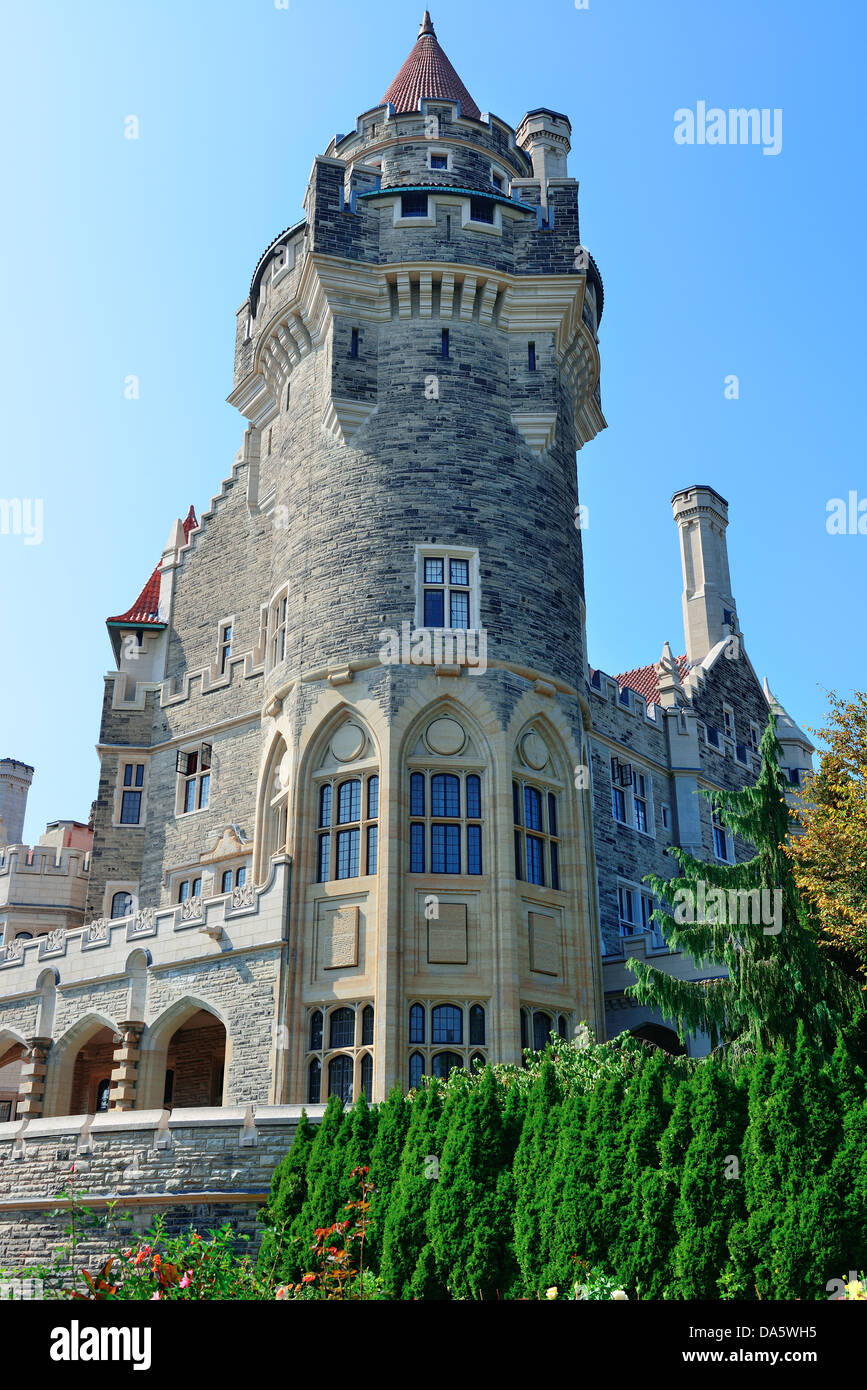 Casa Loma in Toronto with blue sky Stock Photo - Alamy