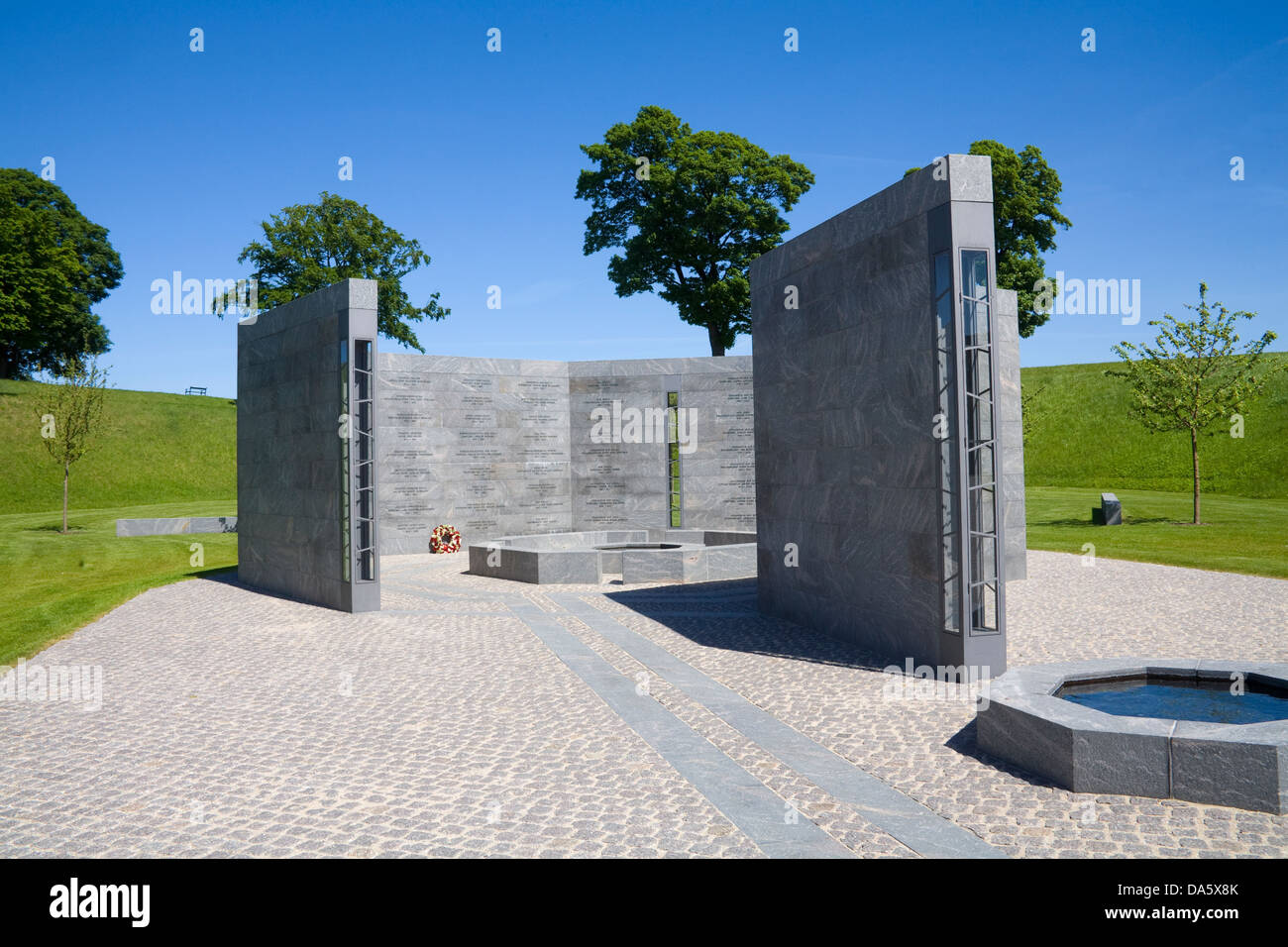 Copenhagen Denmark EU National Monument of Remembrance is placed right ...