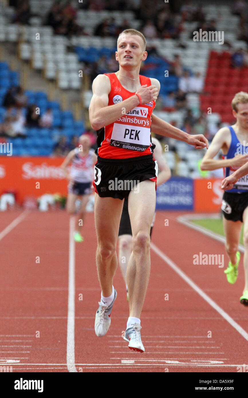Daniel Pek (Poland) celebrates winning the mens T20 1500 metres at the ...