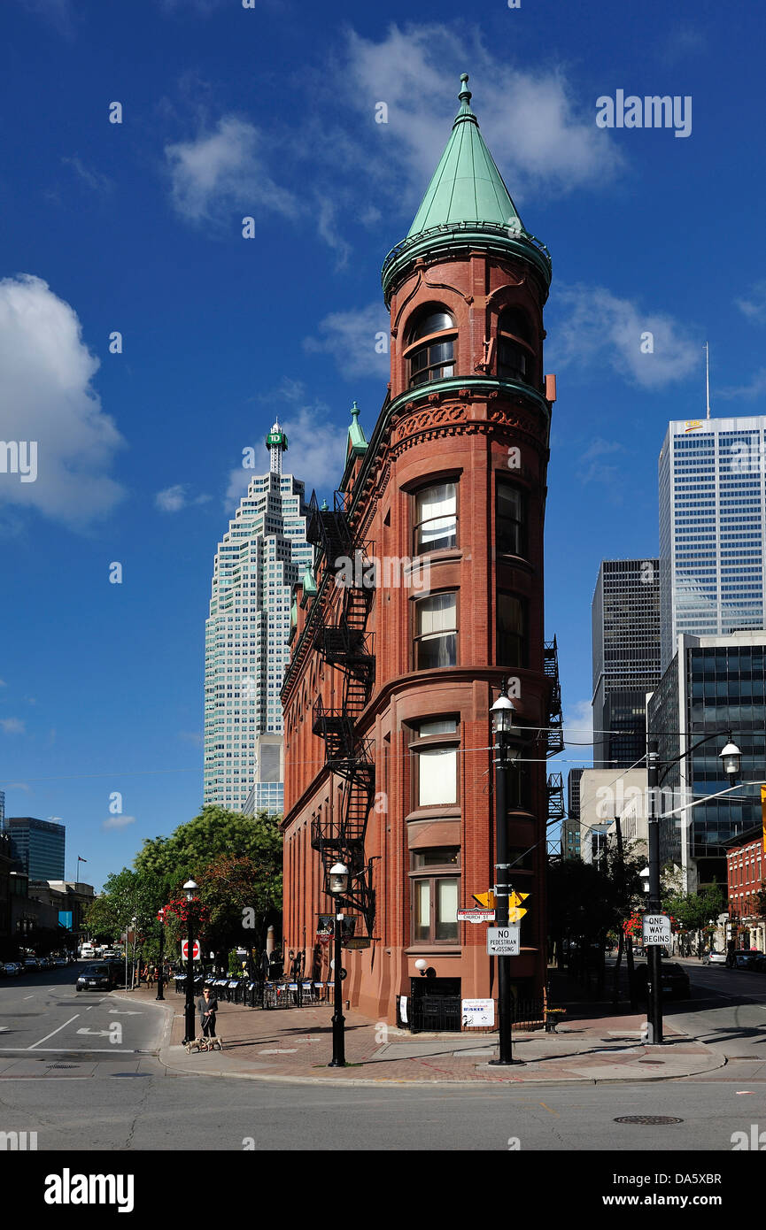Canada, Clouds, Flatiron, Building, Ontario, Toronto, brick, city ...