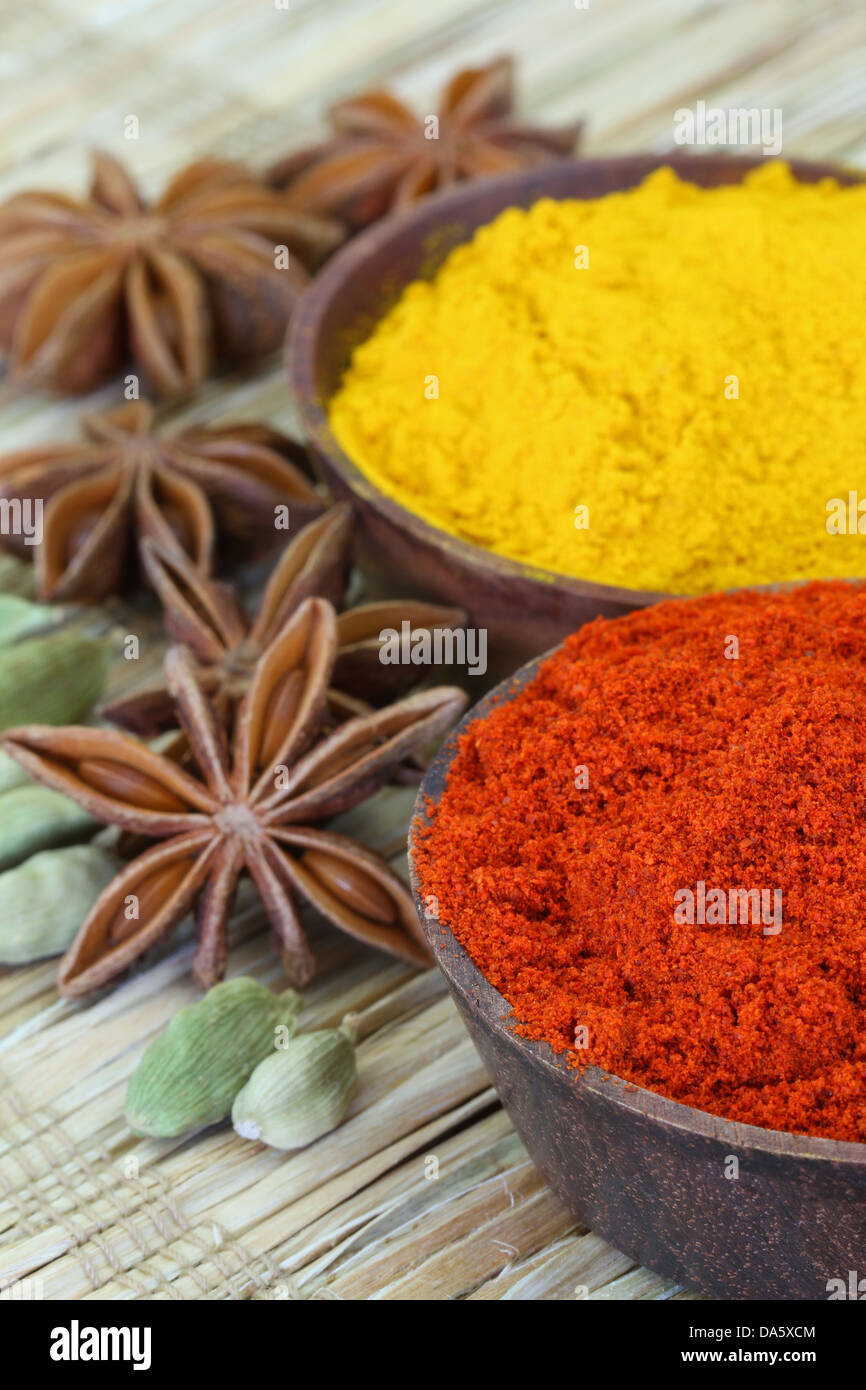 Indian spices, close up Stock Photo - Alamy