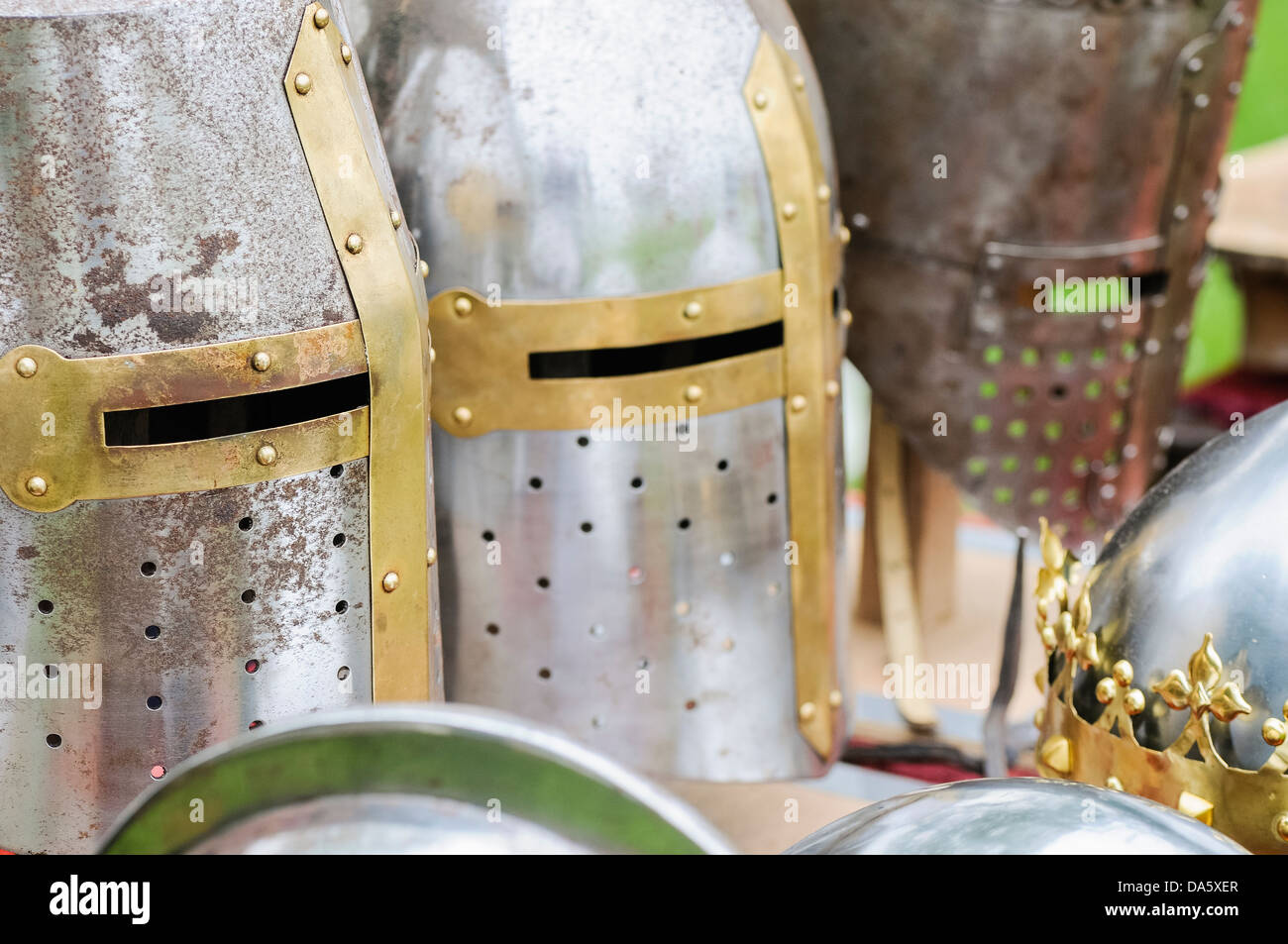 Medieval helmets hi-res stock photography and images - Alamy