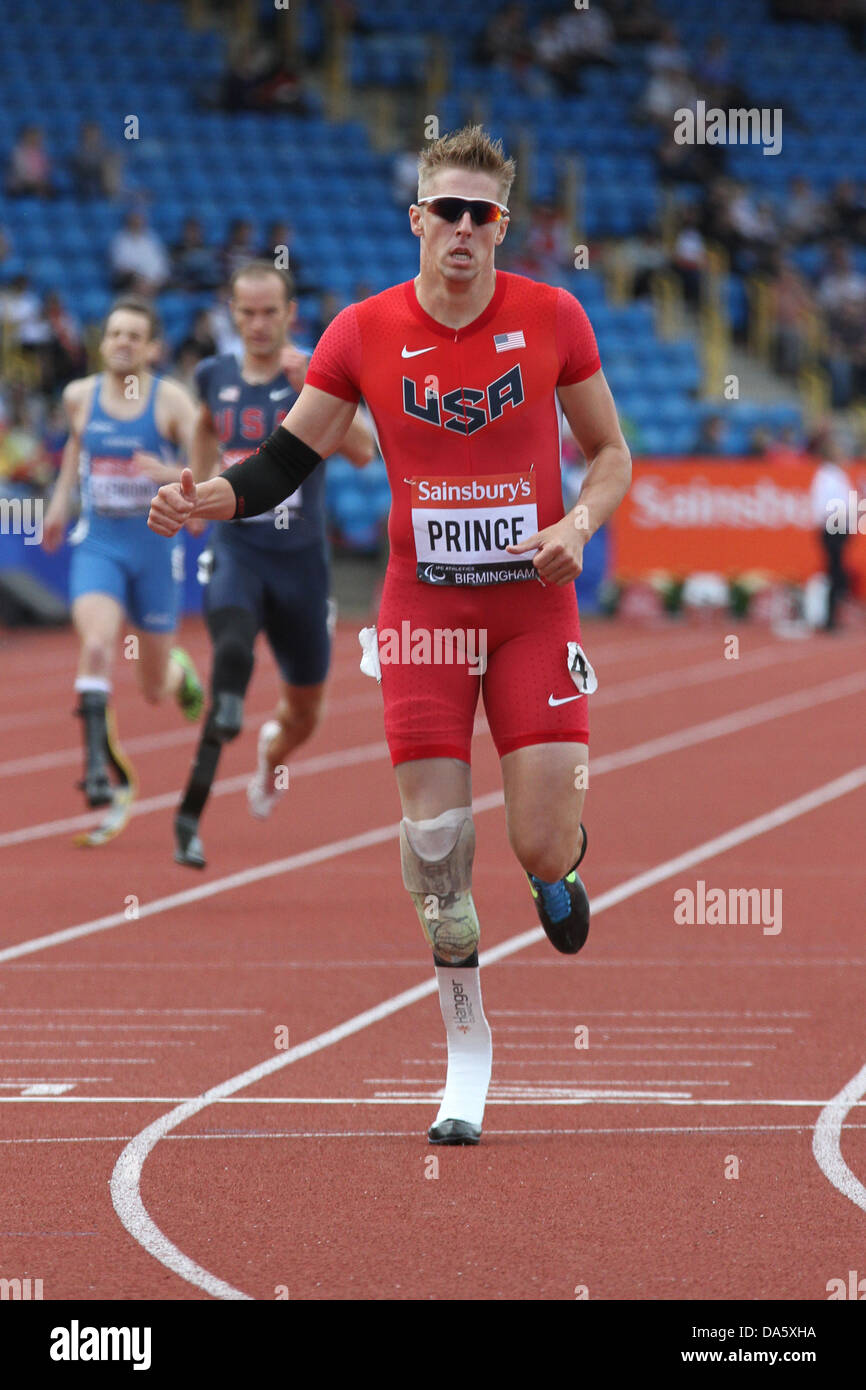 David Prince (USA) in the mens T44 400 metres at the Sainsbury’s IPC ...