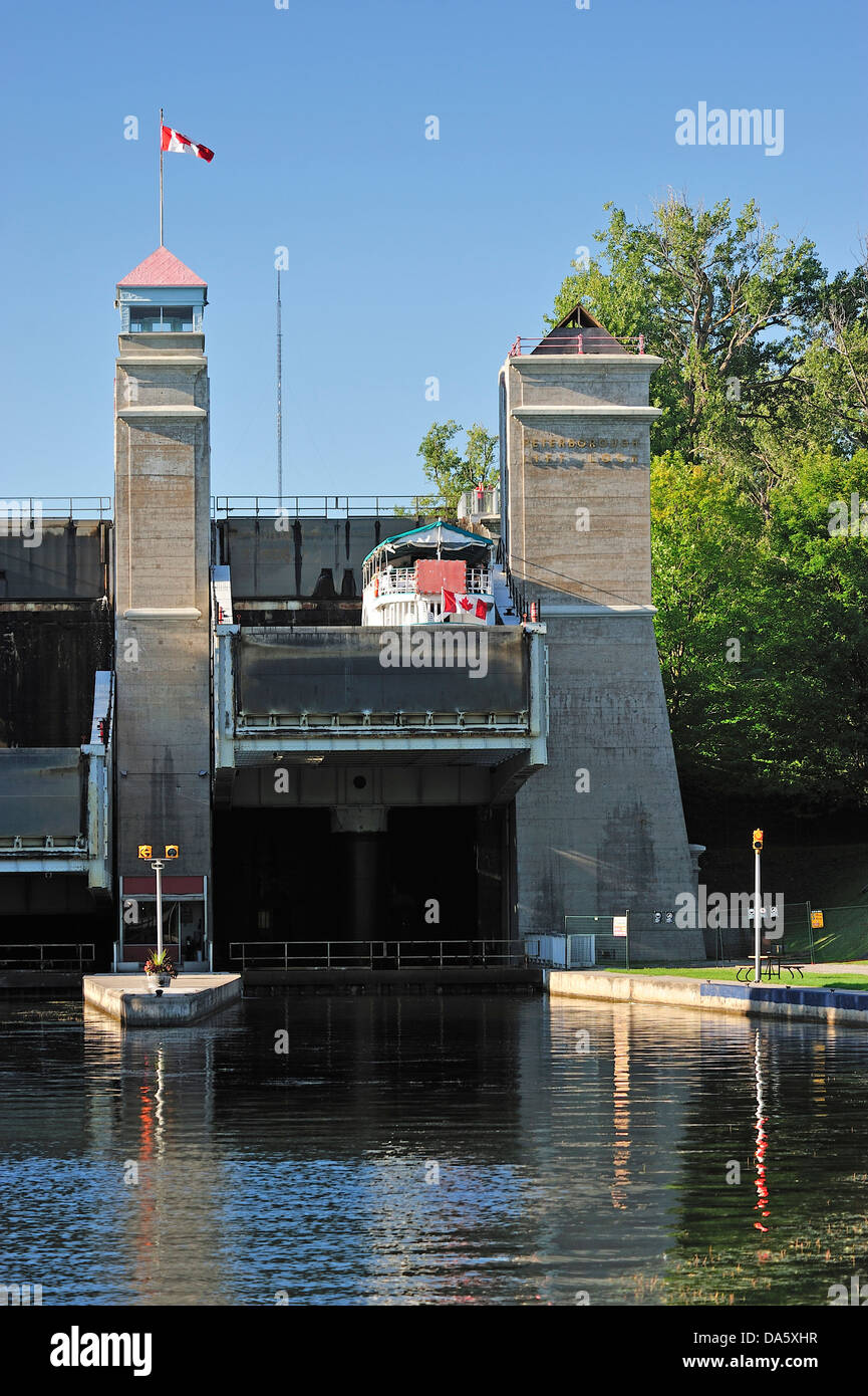 Canada, Canal, Clouds, Lift Lock, Lift, Lock, Ontario, Peterborough ...