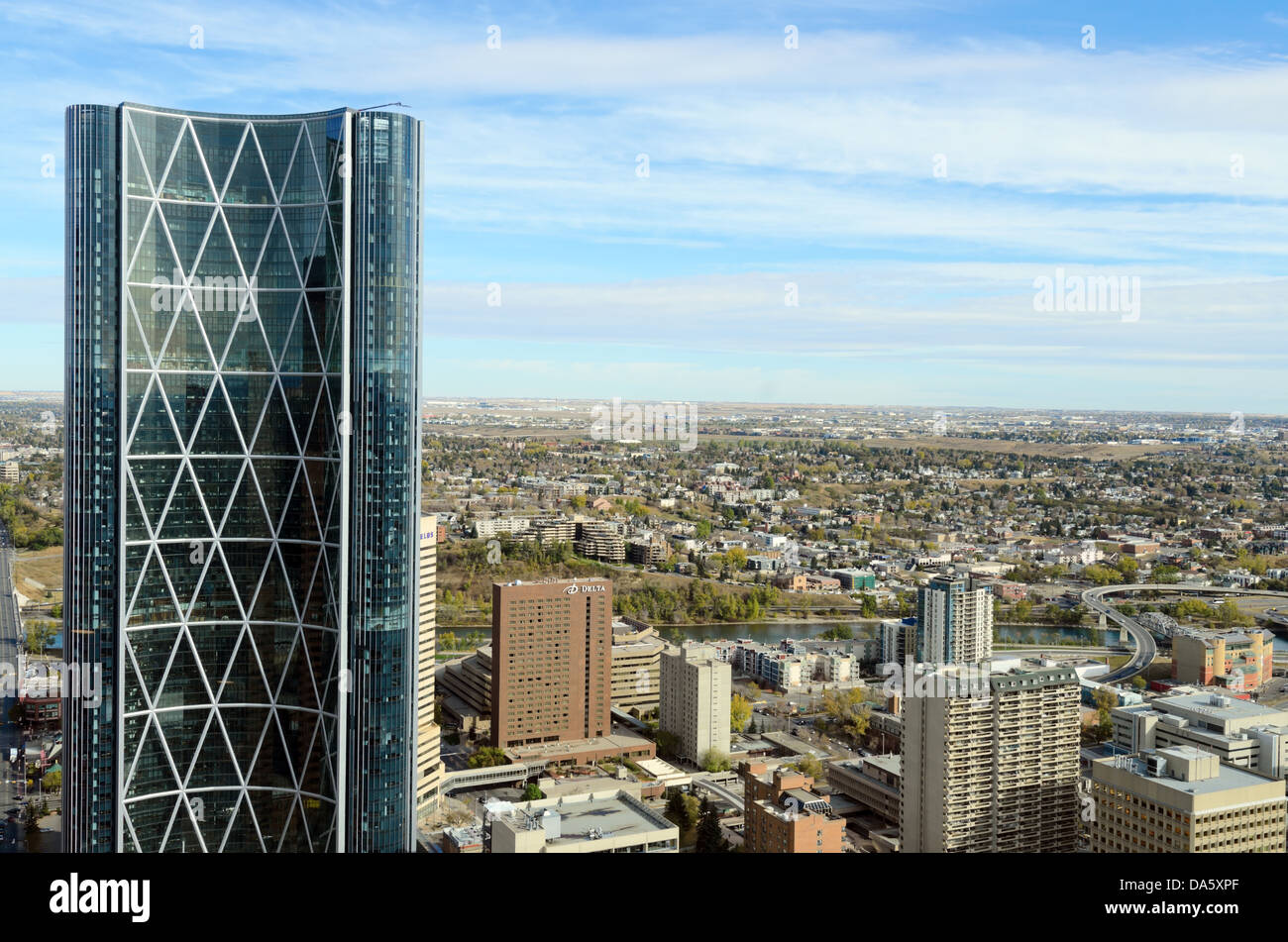 Calgary, Canada - October 7th, 2012: View of Calgary city from Calgary ...