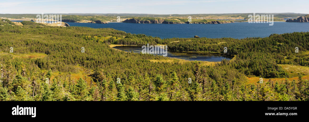 Skerwink Trail, Port Rexton, Newfoundland, Canada, forest, lake ...