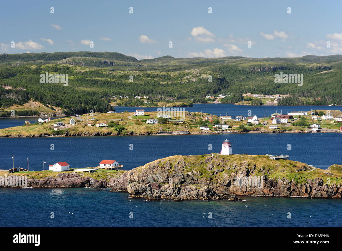 Trinity, Newfoundland, Canada, village, coast, lake, forest, rocks ...