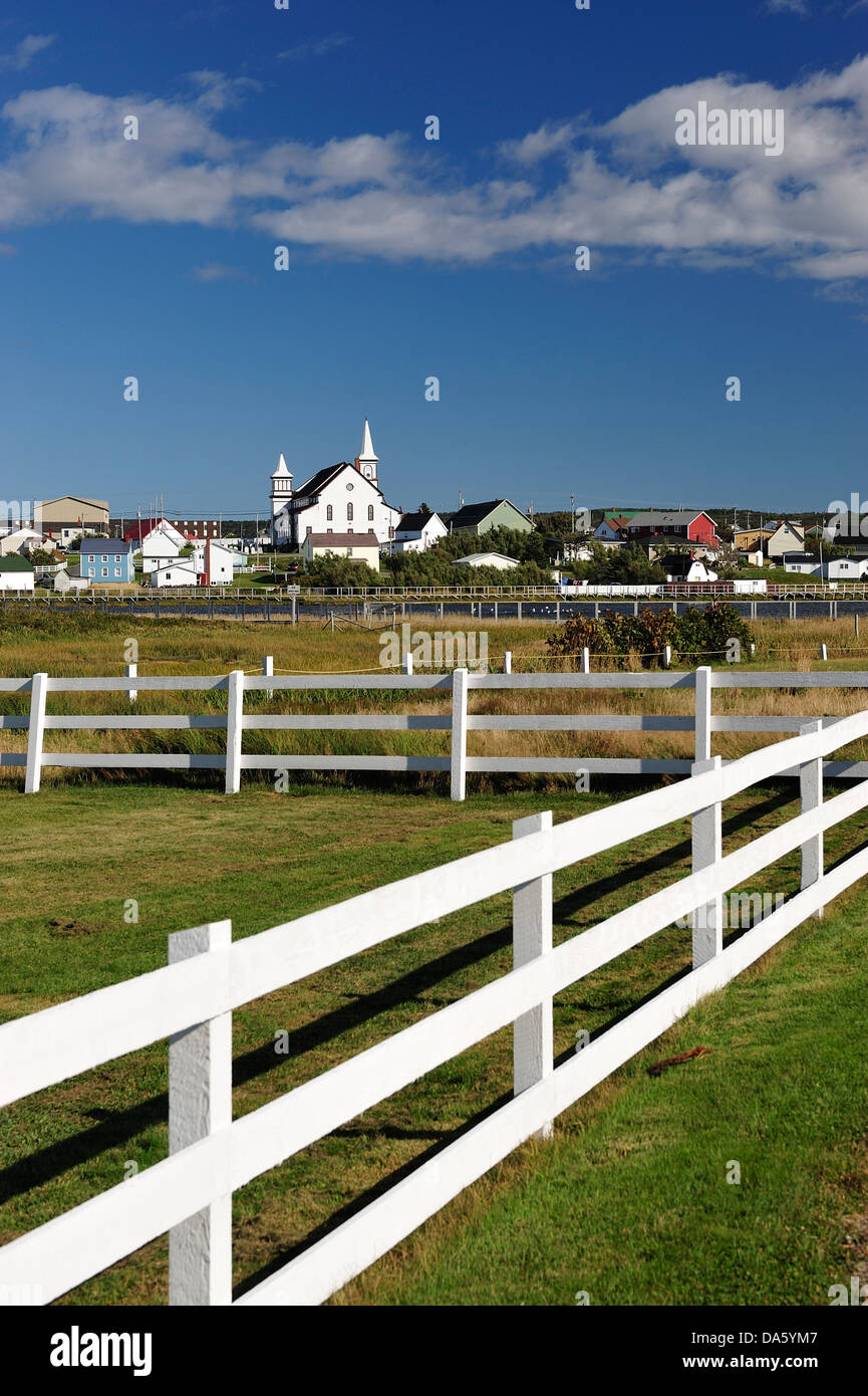 Bonavista, Newfoundland, Canada, village, fence Stock Photo - Alamy