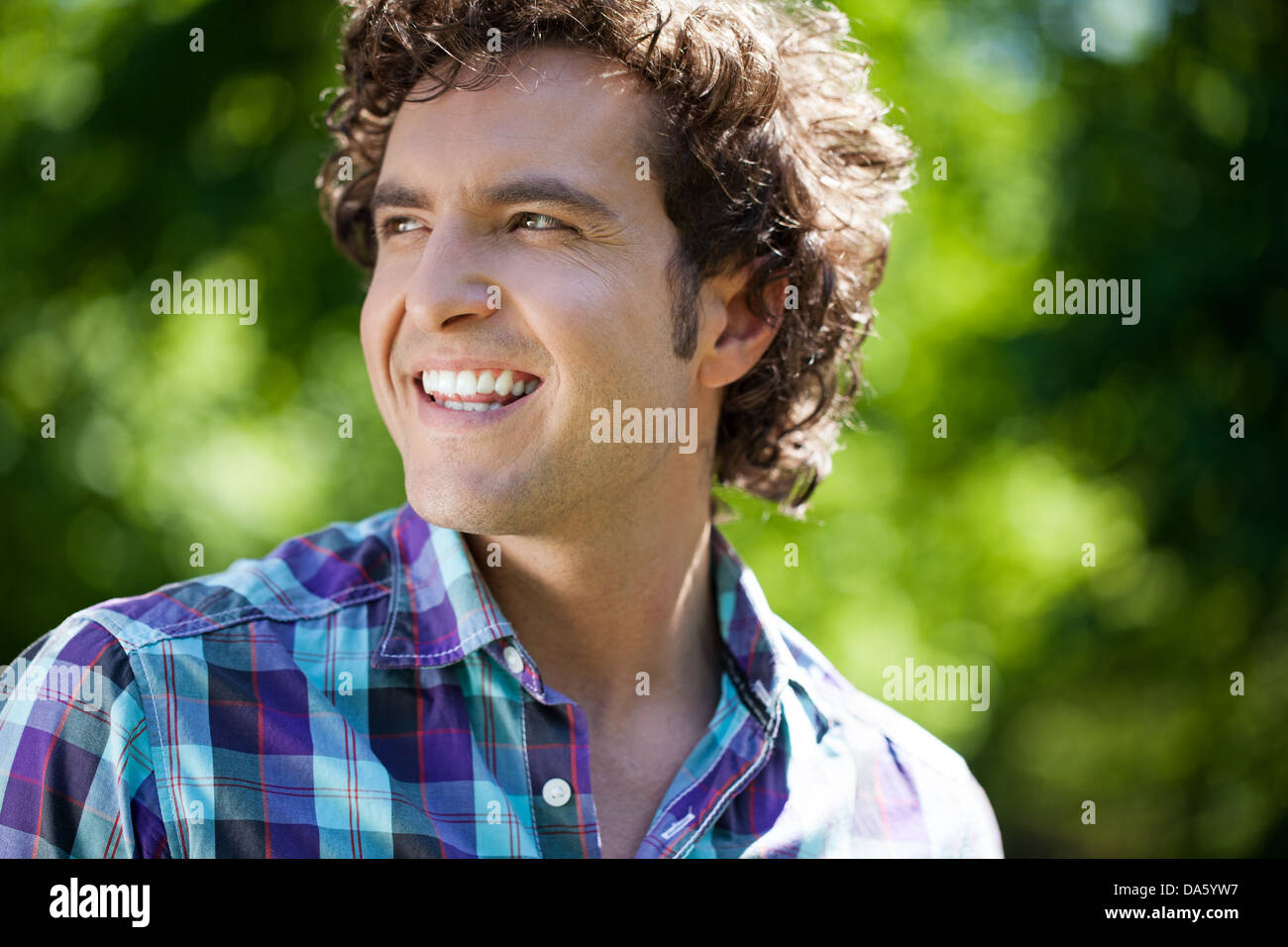 Handsome Young Man Smiling Stock Photo - Alamy