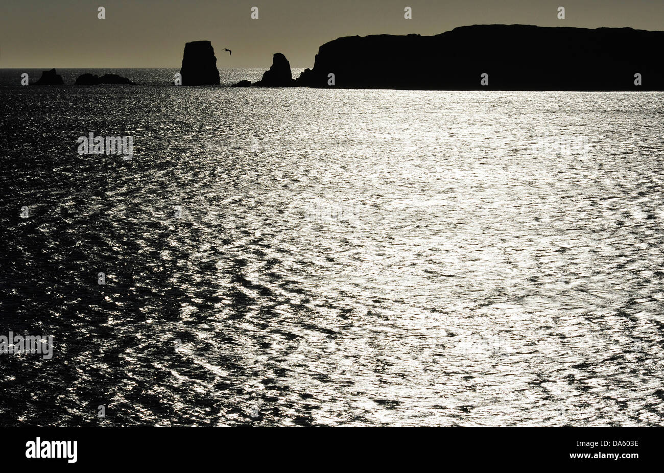 Sea stacks, sea, stack, rugged, coastline, ocean, reflection, water ...