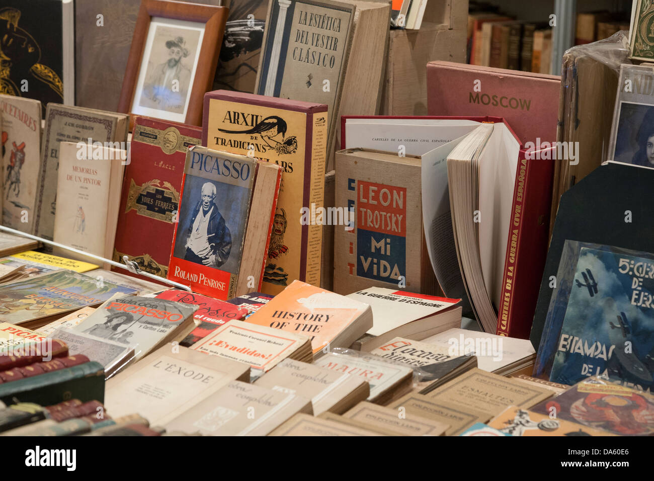Used books for sale at a kiosk on the Passeig de Gràcia - Eixample ...