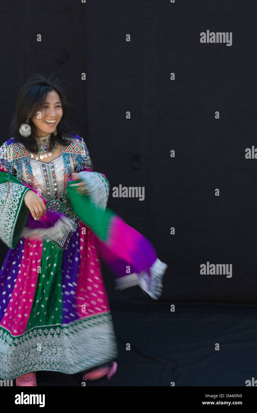 CHICAGO, IL. – June 20: Farah Ahmedi dancing in Chicago, Illinois, U.S ...