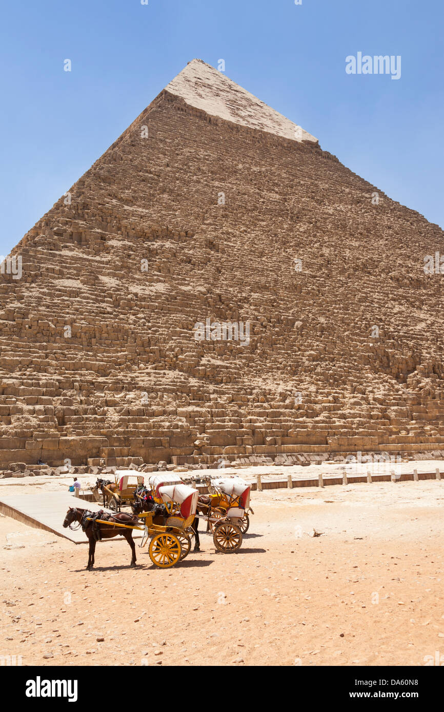 Pyramid of Khafre, also known as Pyramid of Chephren, Giza, Cairo ...