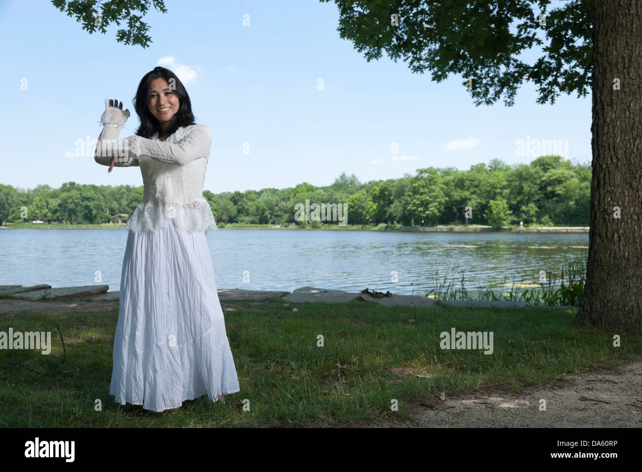 CHICAGO, IL. – June 20: Farah Ahmedi dancing in Chicago, Illinois, U.S ...