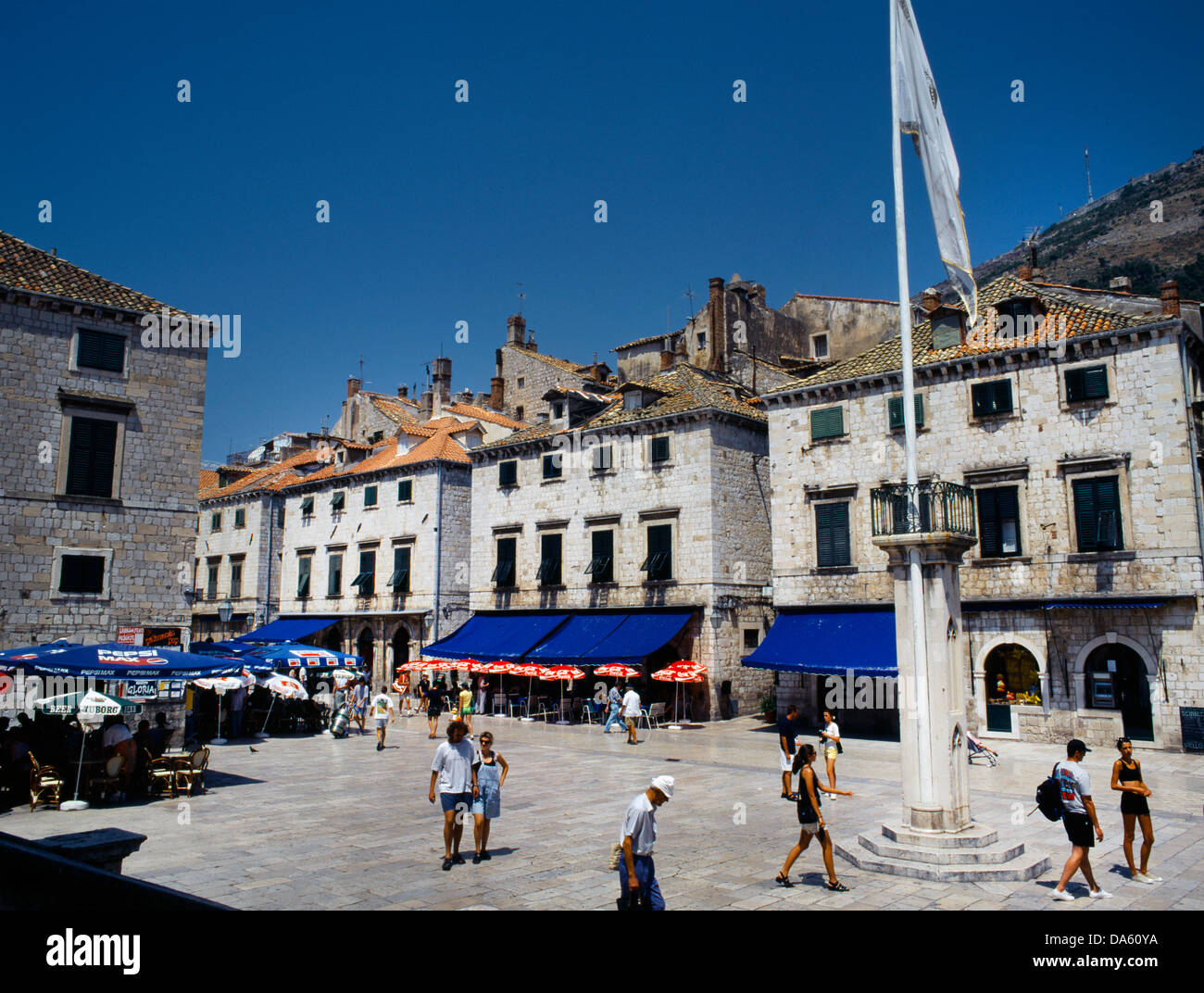 Dubrovnik Croatia Placa Libertas Flag Stock Photo - Alamy