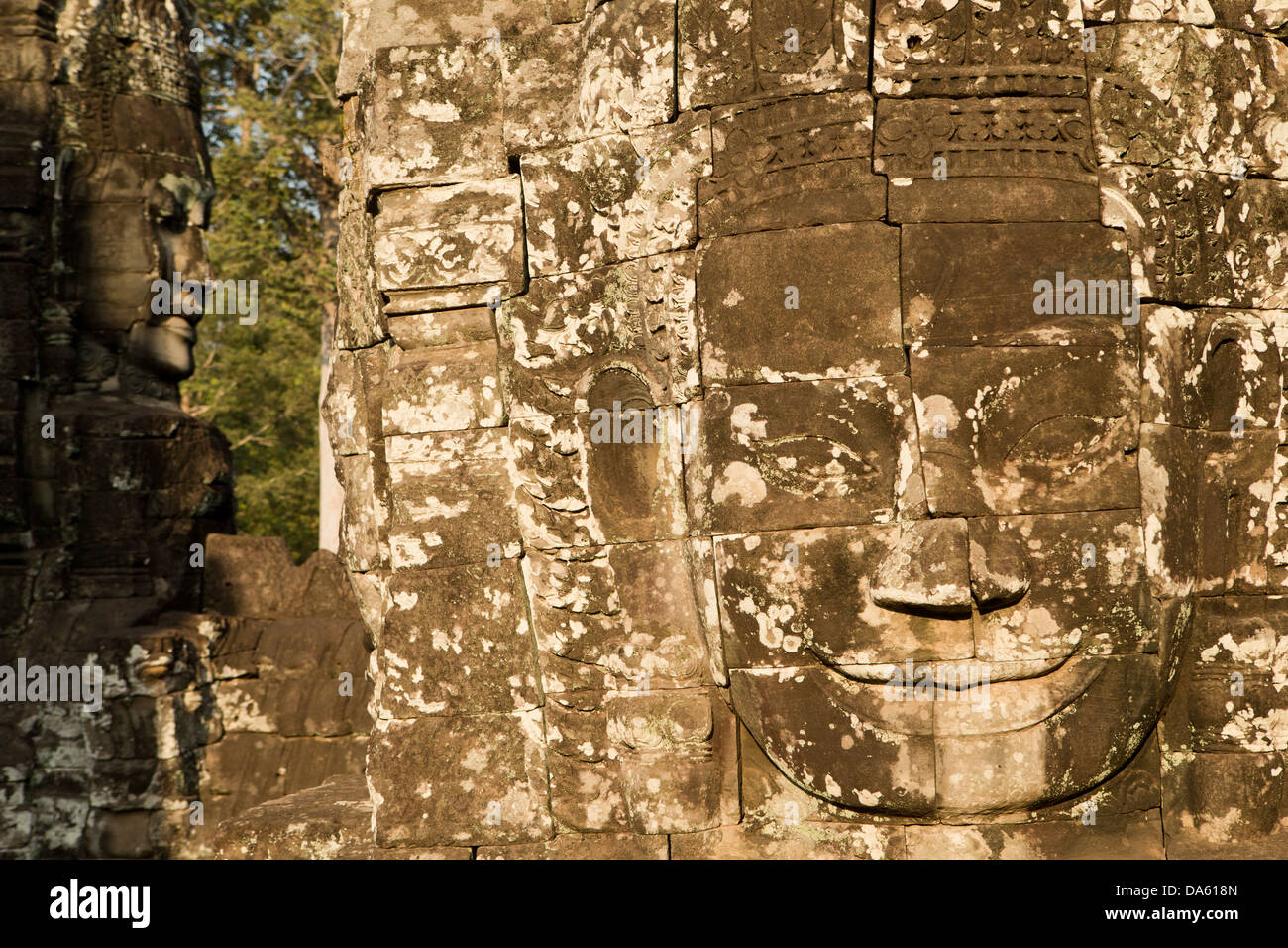 Bayon Faces Cambodia Temple Angkor Wat Siem Reap Stock Photo - Alamy