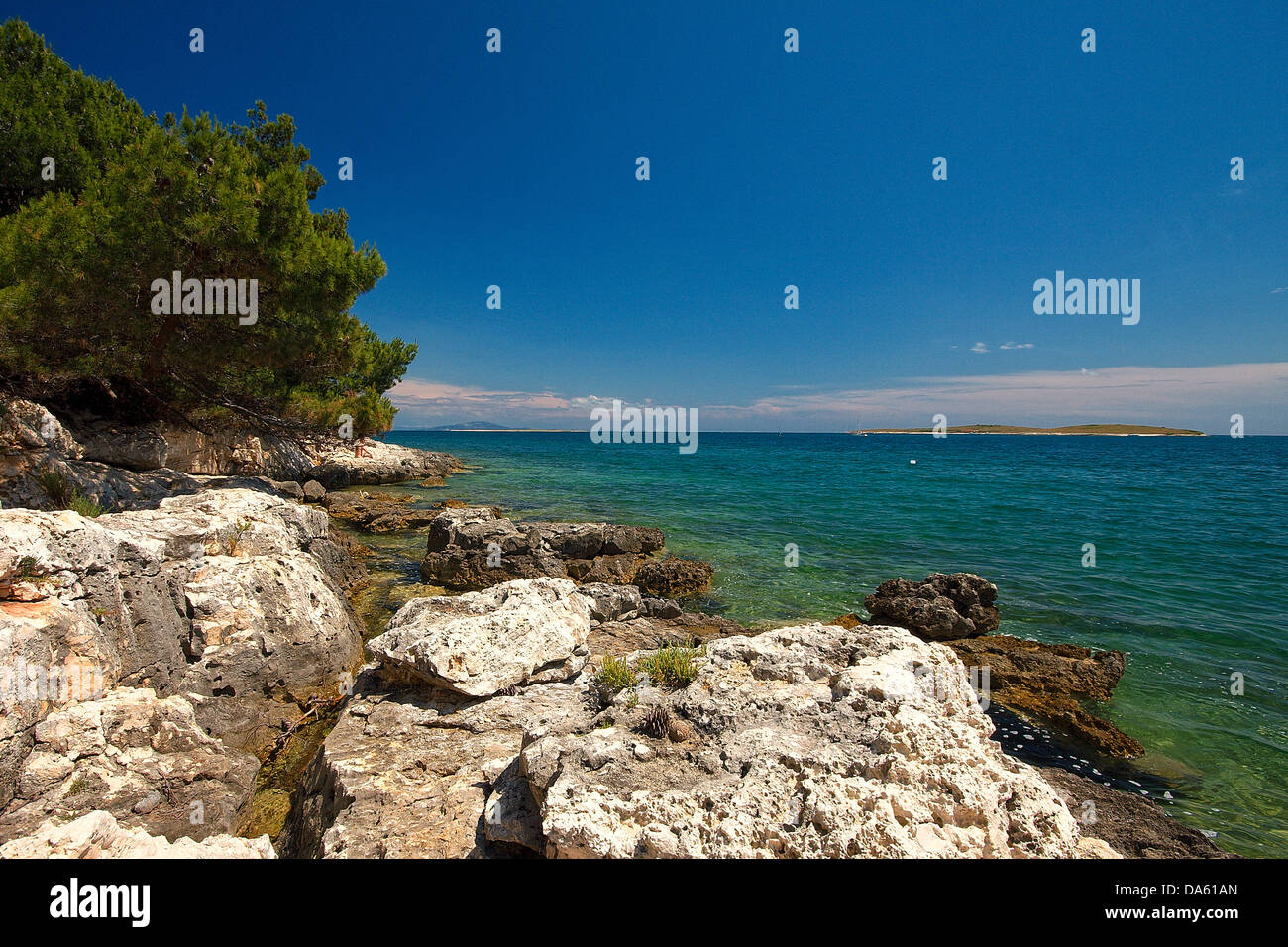Croatia - Adriatic beautiful coast landscape in Istria Stock Photo - Alamy