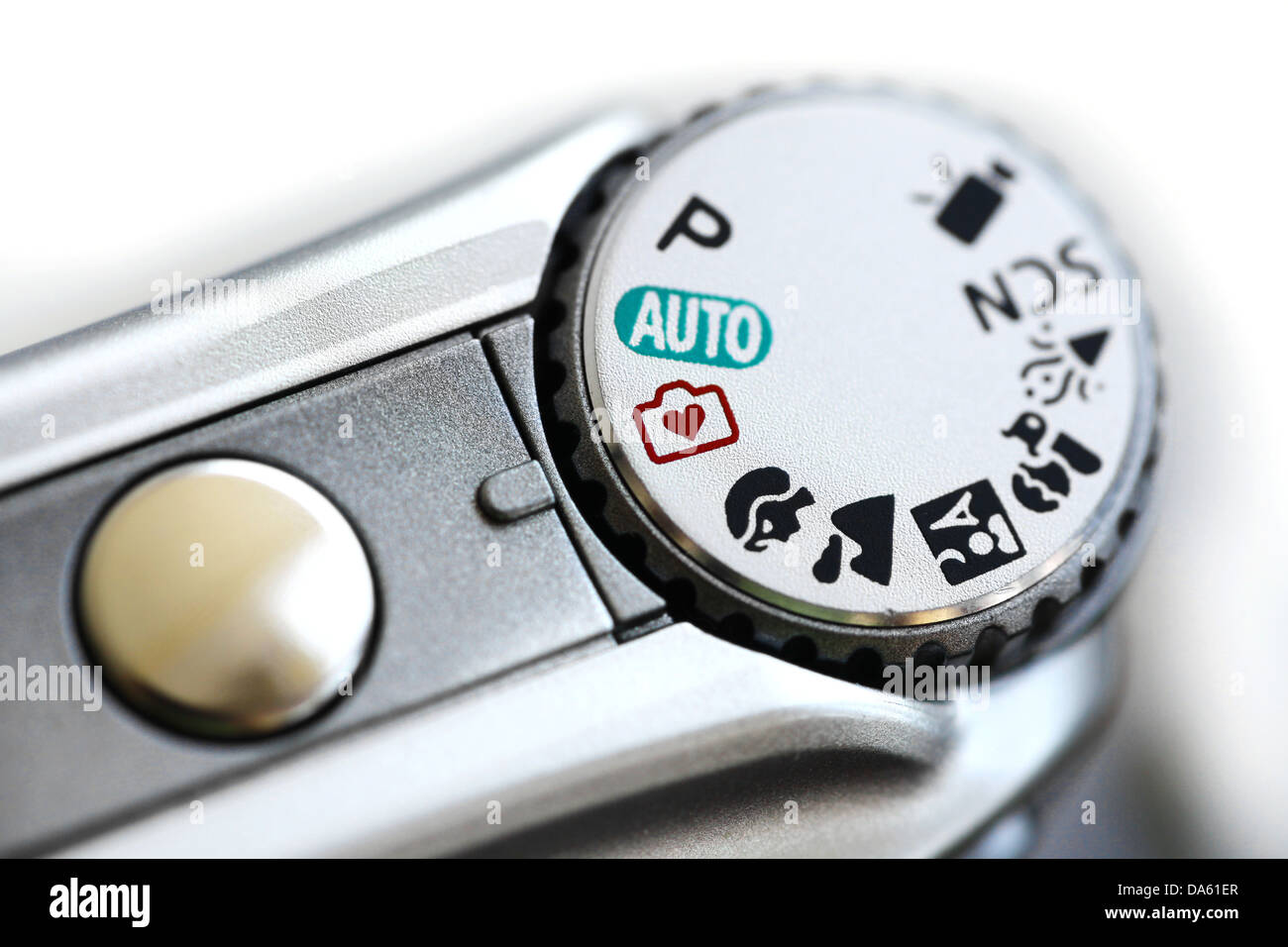 A heart-shape icon on a compact camera Stock Photo - Alamy
