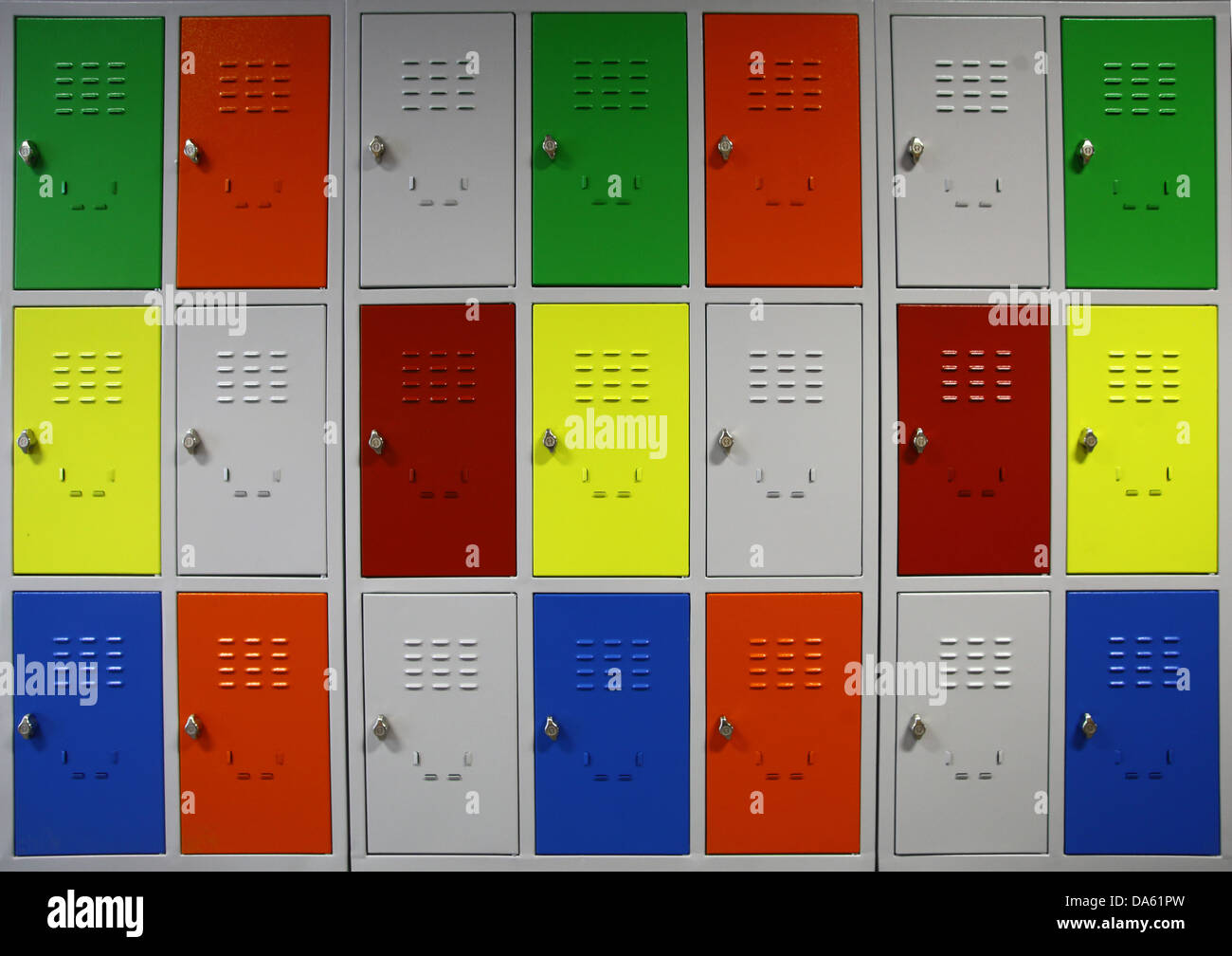 Color shot of some lockers in a highschool Stock Photo - Alamy