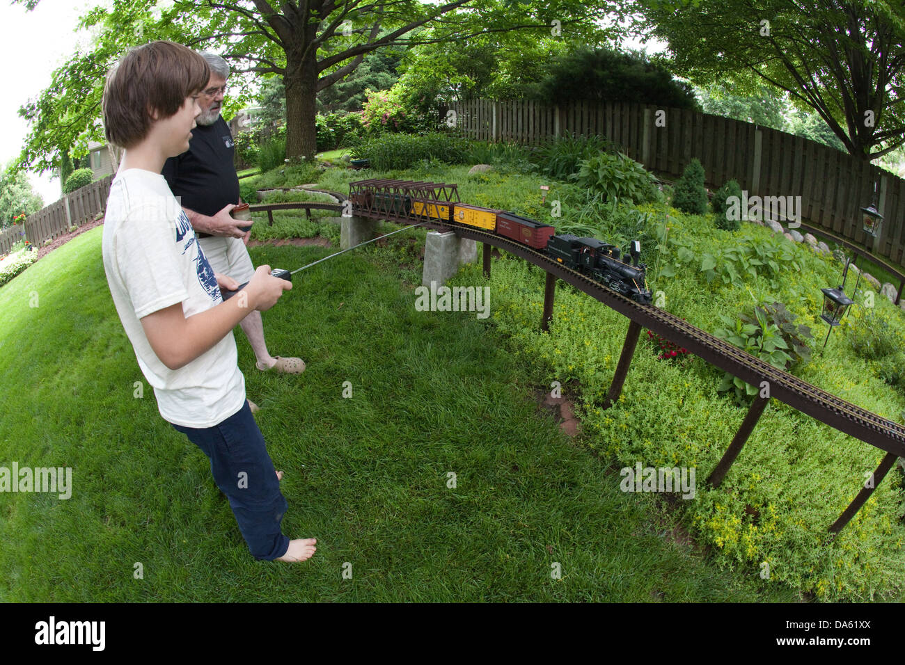 Boy model train set hi-res stock photography and images - Alamy