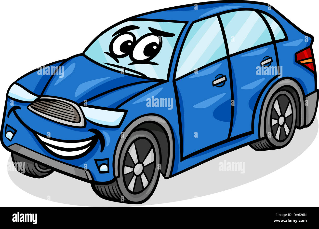 Cartoon Illustration of Funny SUV or Crossover Car Vehicle Comic Mascot ...
