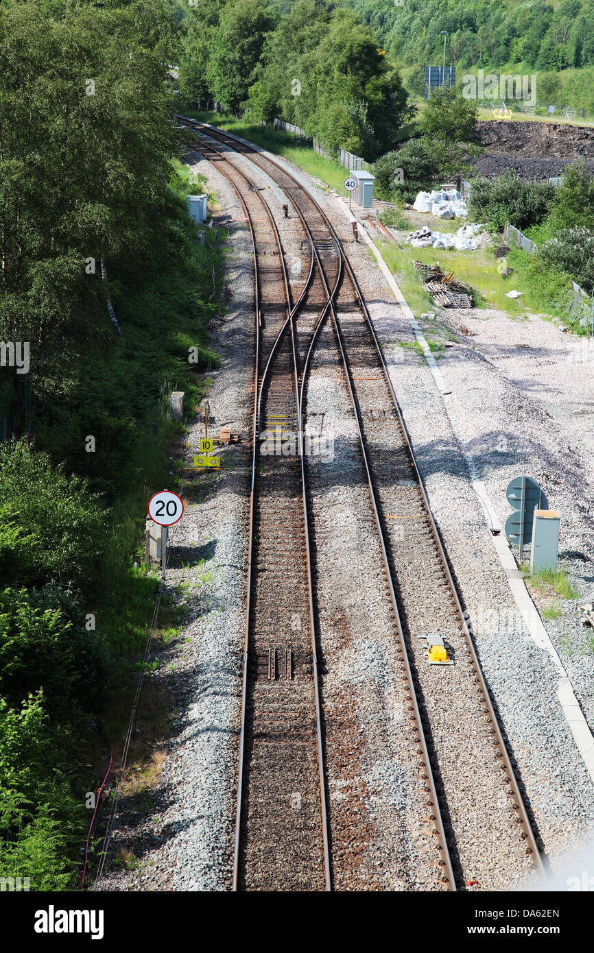 Double rail track hi-res stock photography and images - Alamy