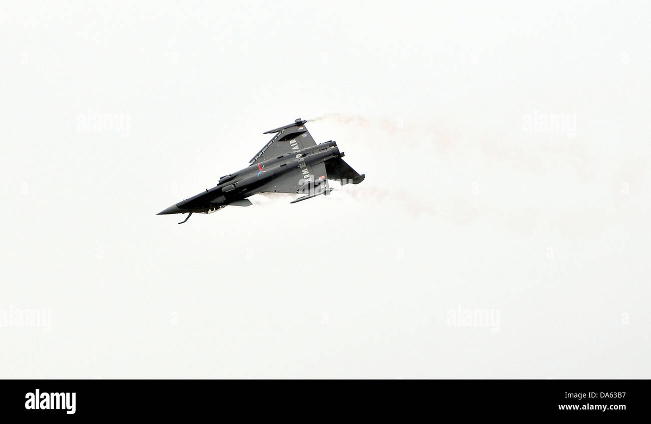 SION, SWITZERLAND, Dassault Rafale looping the loop at the Breitling ...