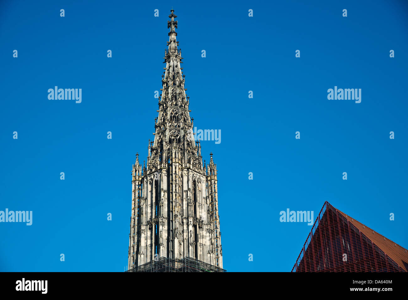 Choir tower, Ulm, Münster, steeple, building, construction, Münster ...