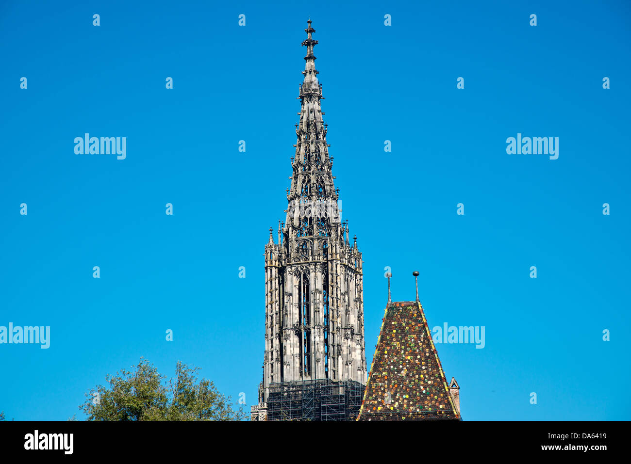 Choir tower, Ulm, Münster, steeple, building, construction, Baden ...