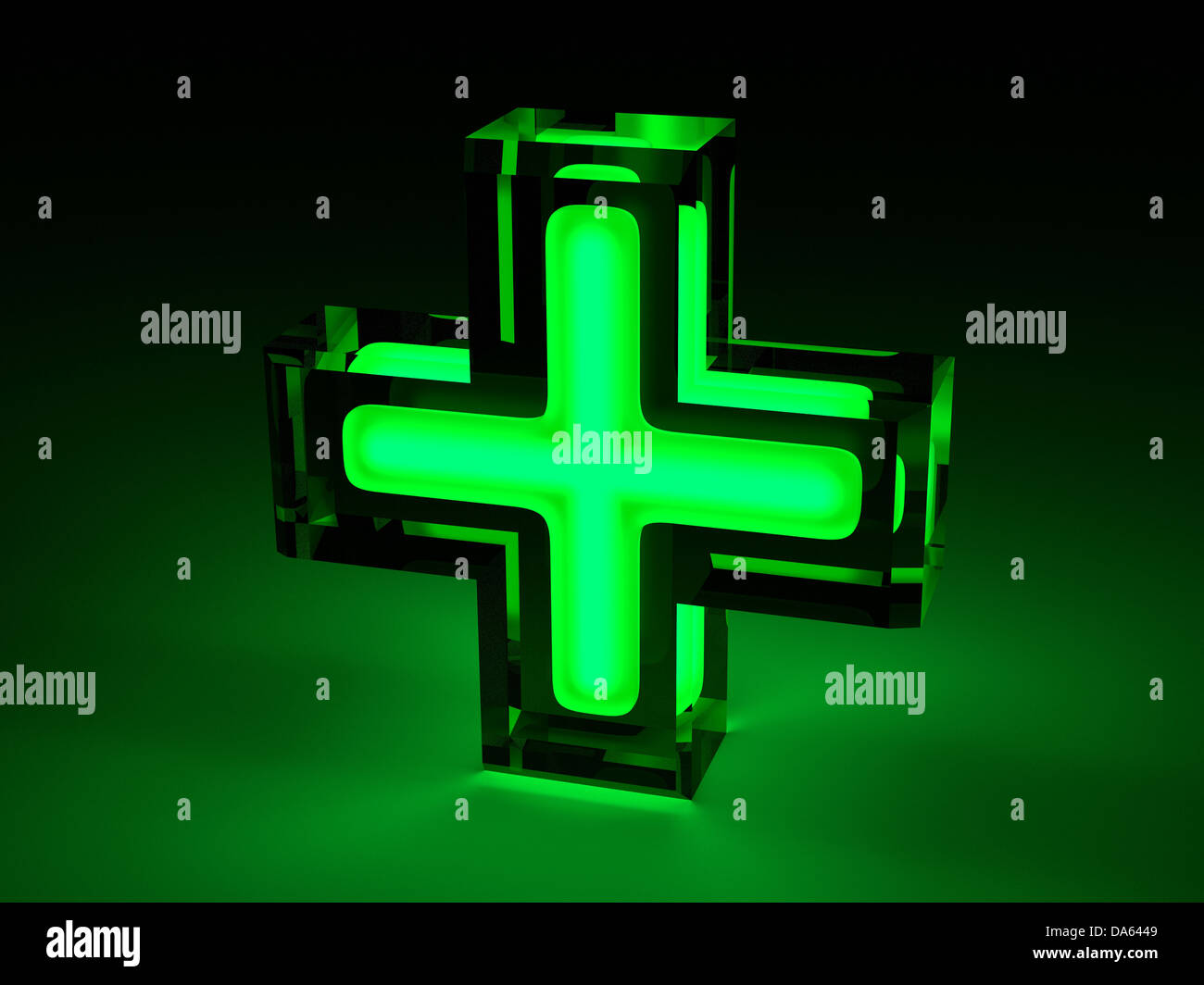 Green cross neon sign hi-res stock photography and images - Alamy