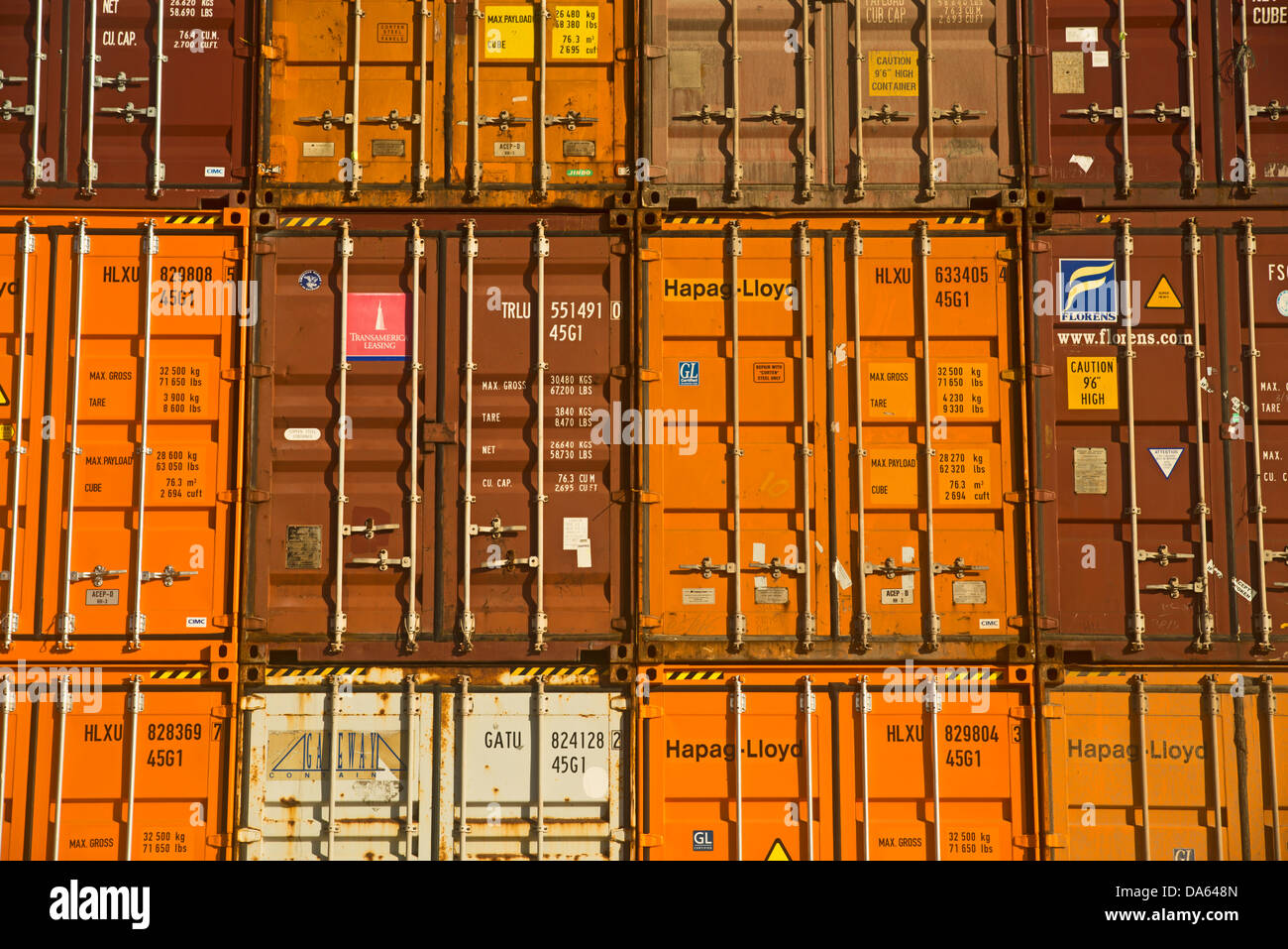Container, loading station, Dornstadt, Ulm, Baden-Wurttemberg, Germany ...