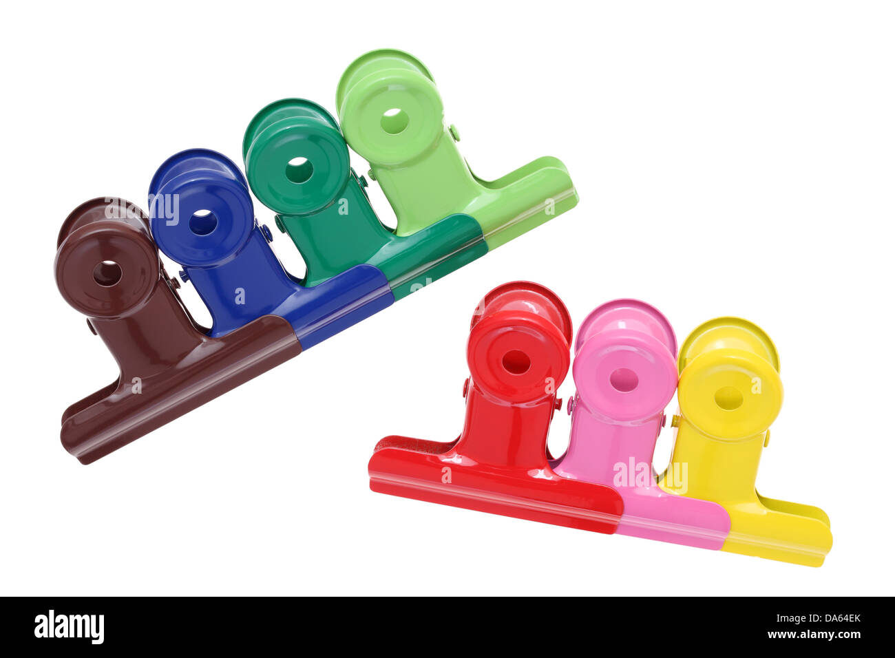 colorful binder clips Stock Photo - Alamy