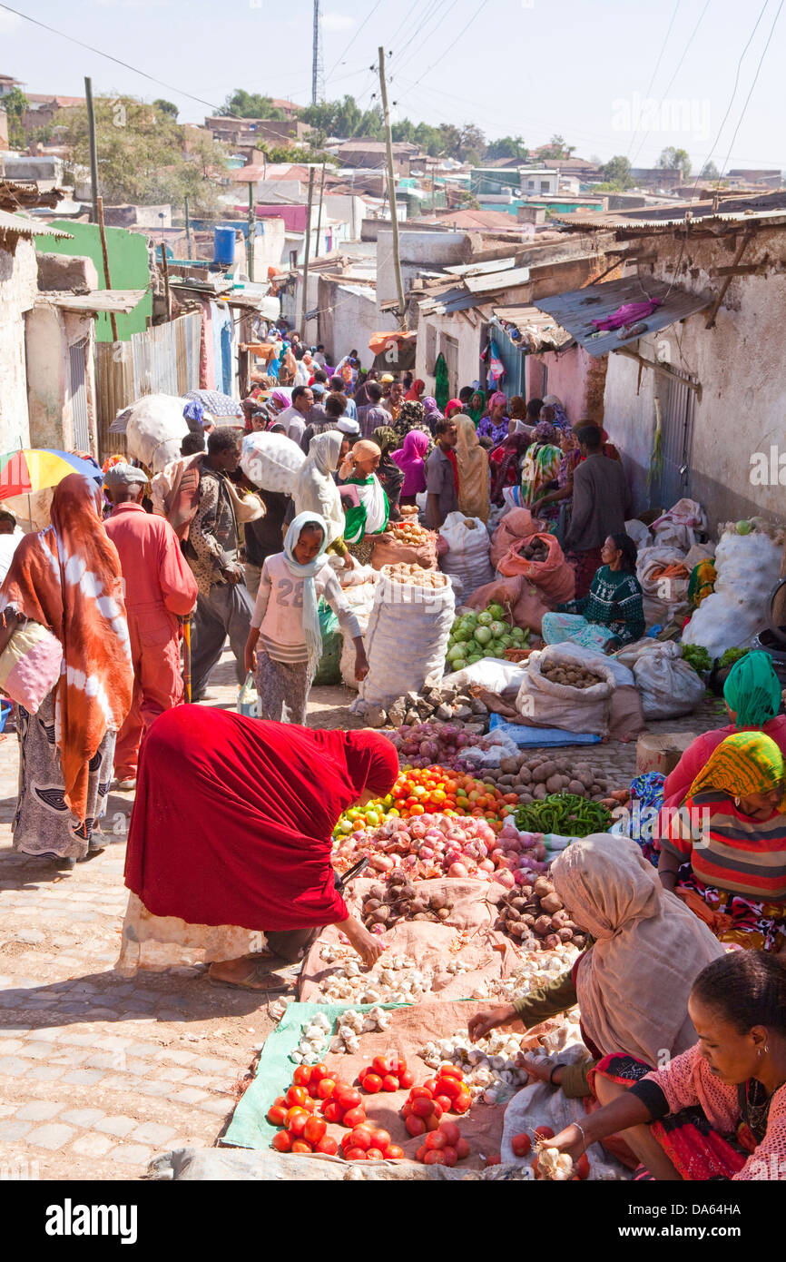 Market, Harar, Ethiopia, UNESCO, world cultural heritage, Africa, town ...