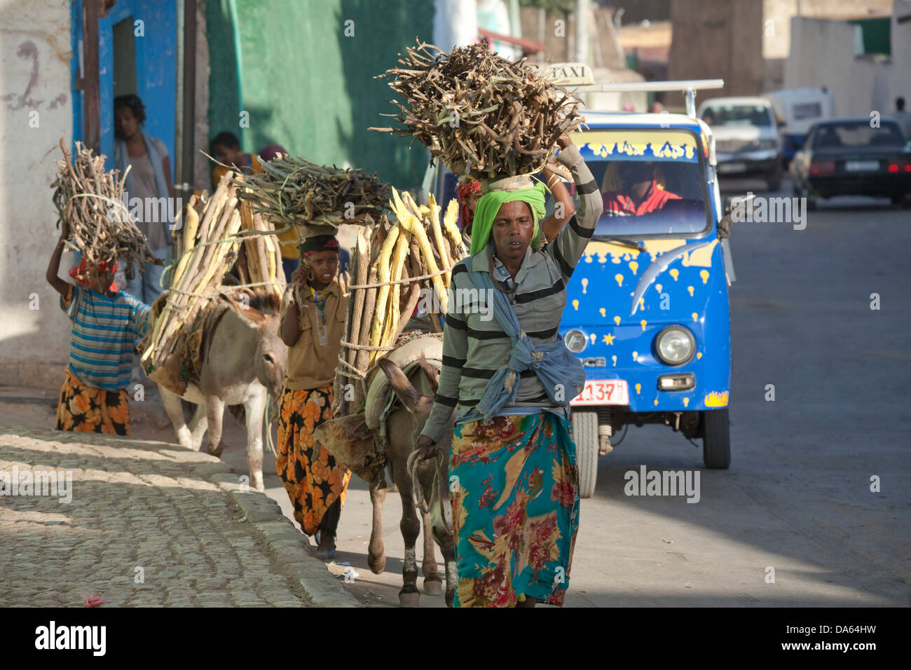 Wood, transport, Harar, Ethiopia, UNESCO, world cultural heritage ...