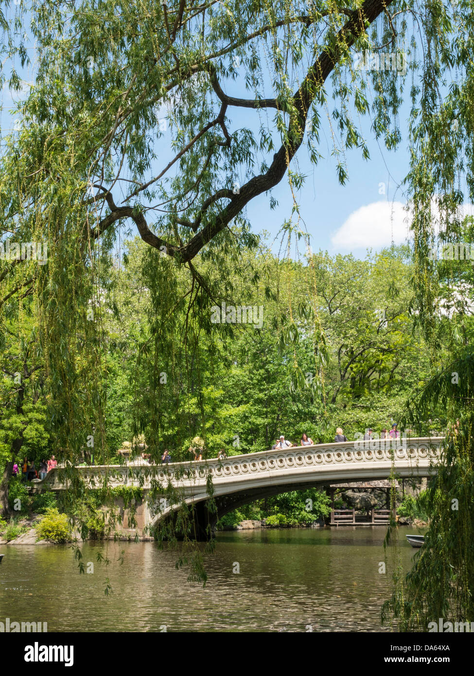 Bow Bridge, Central Park in the Springtime, NYC Stock Photo - Alamy
