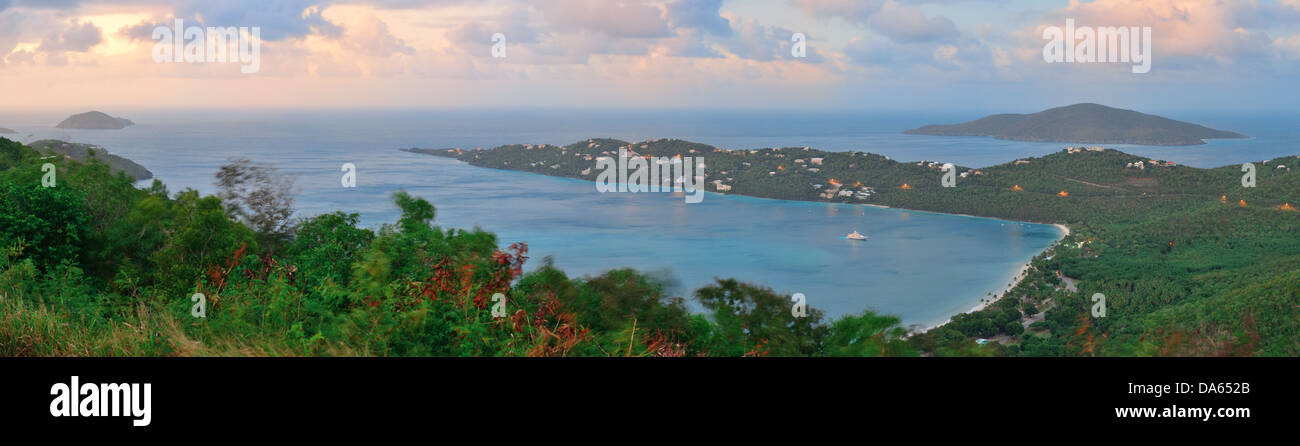 Virgin Islands St Thomas sunset with colors Stock Photo - Alamy