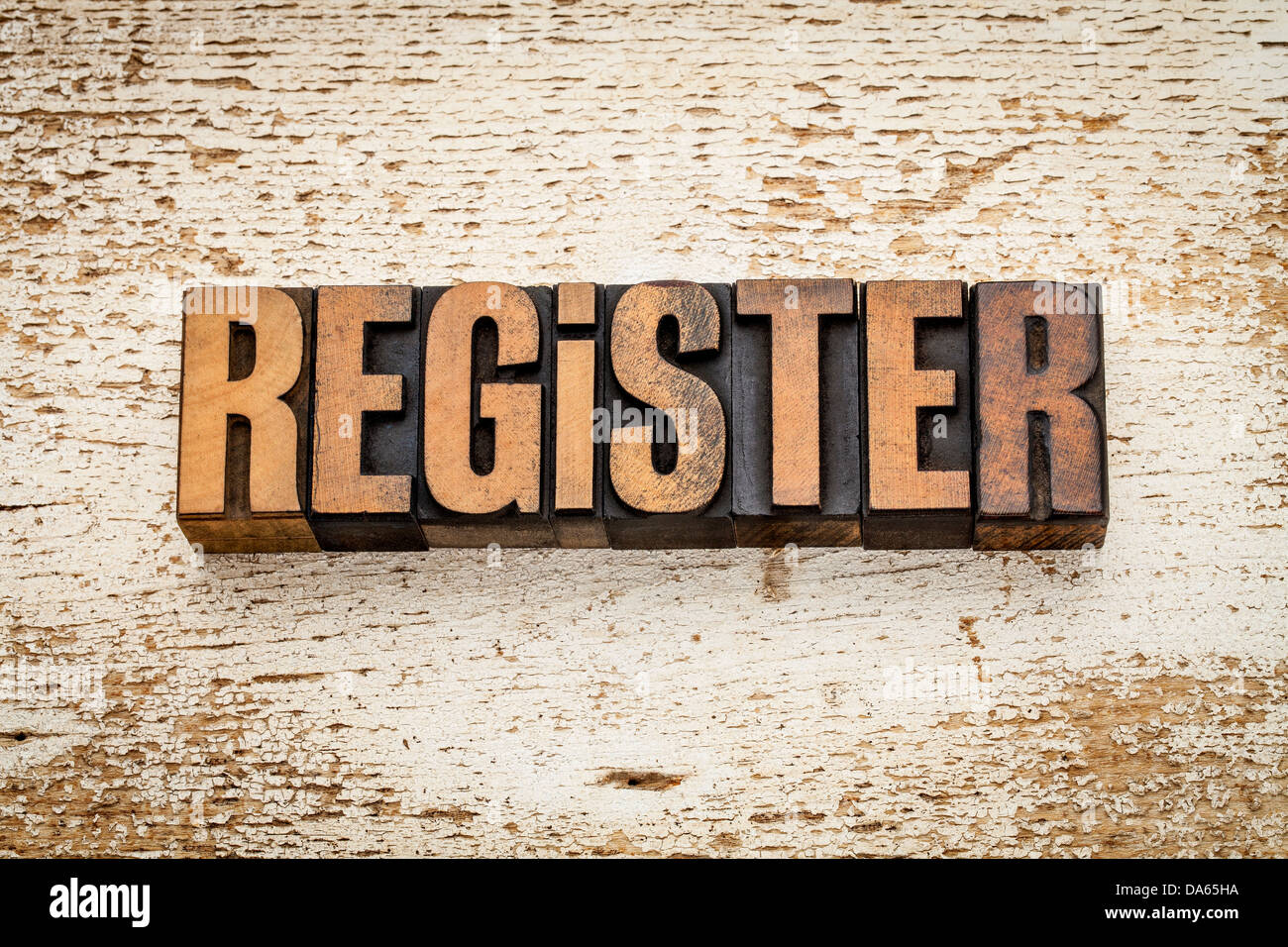 Register word hi-res stock photography and images - Alamy