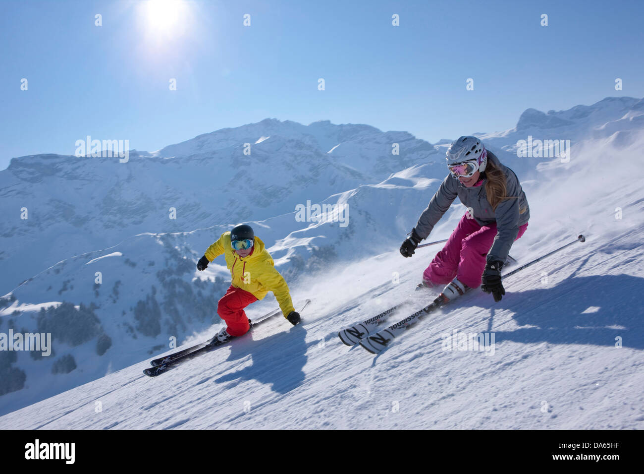Skiing, winter sports, Adelboden, winter, canton, Bern, Bernese ...